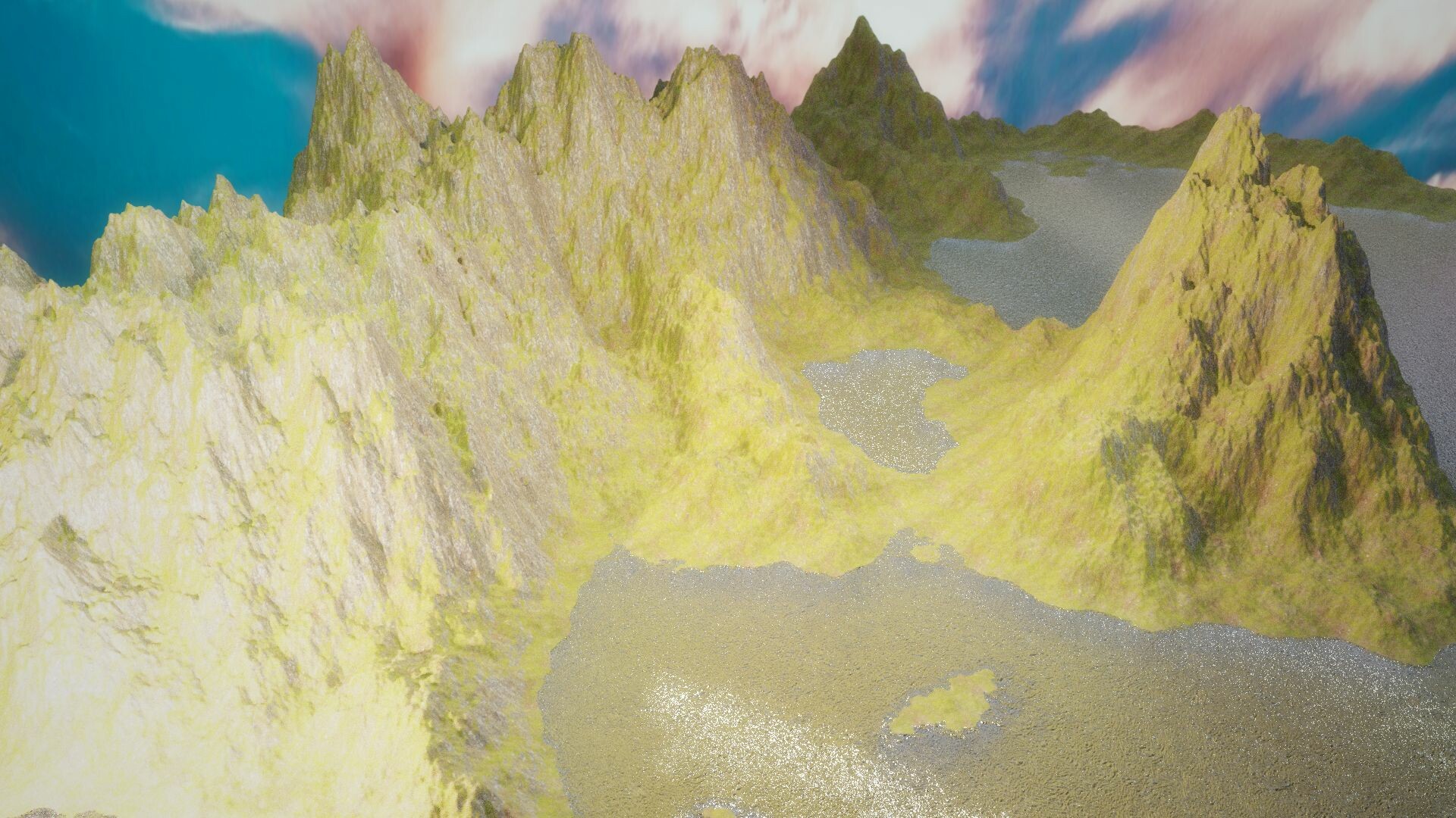 ArtStation - Coast mountains 3D