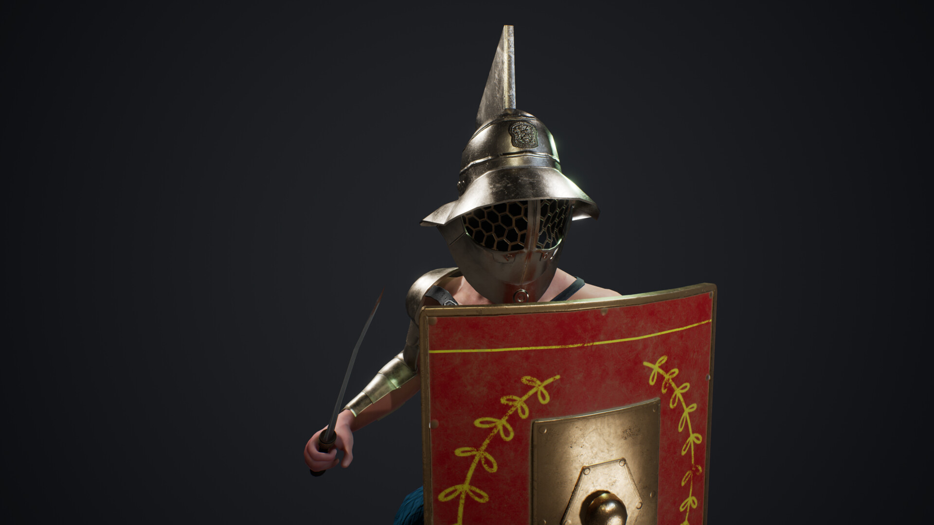 thraex gladiator shield