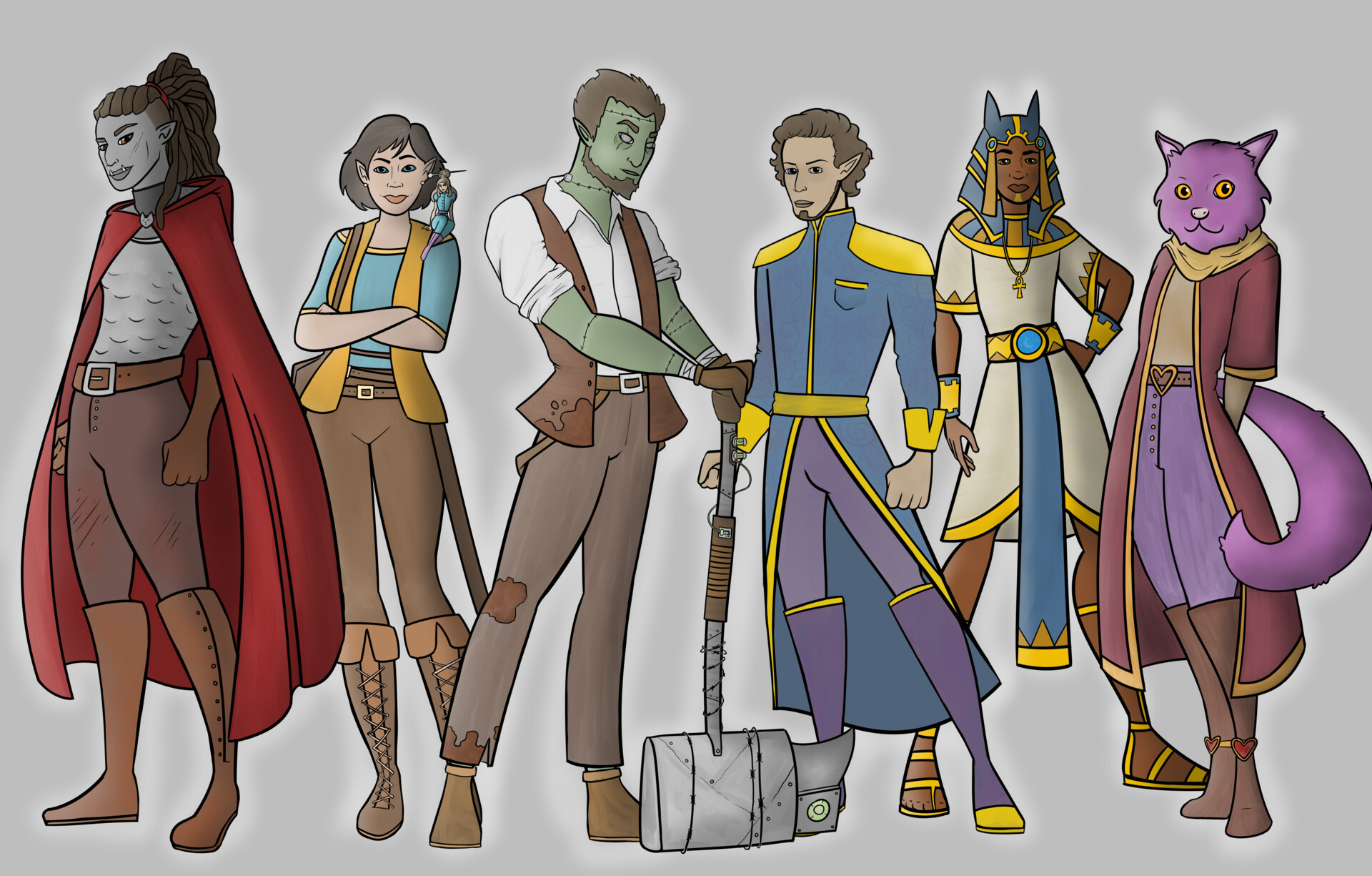 Harry Lacey - Dungeons and Dragons Character Lineup