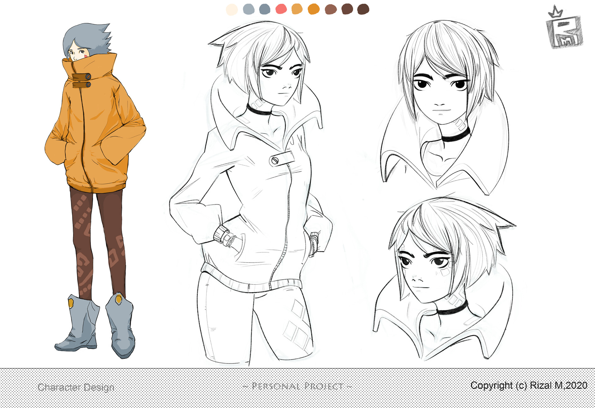 ArtStation - girl with jacket