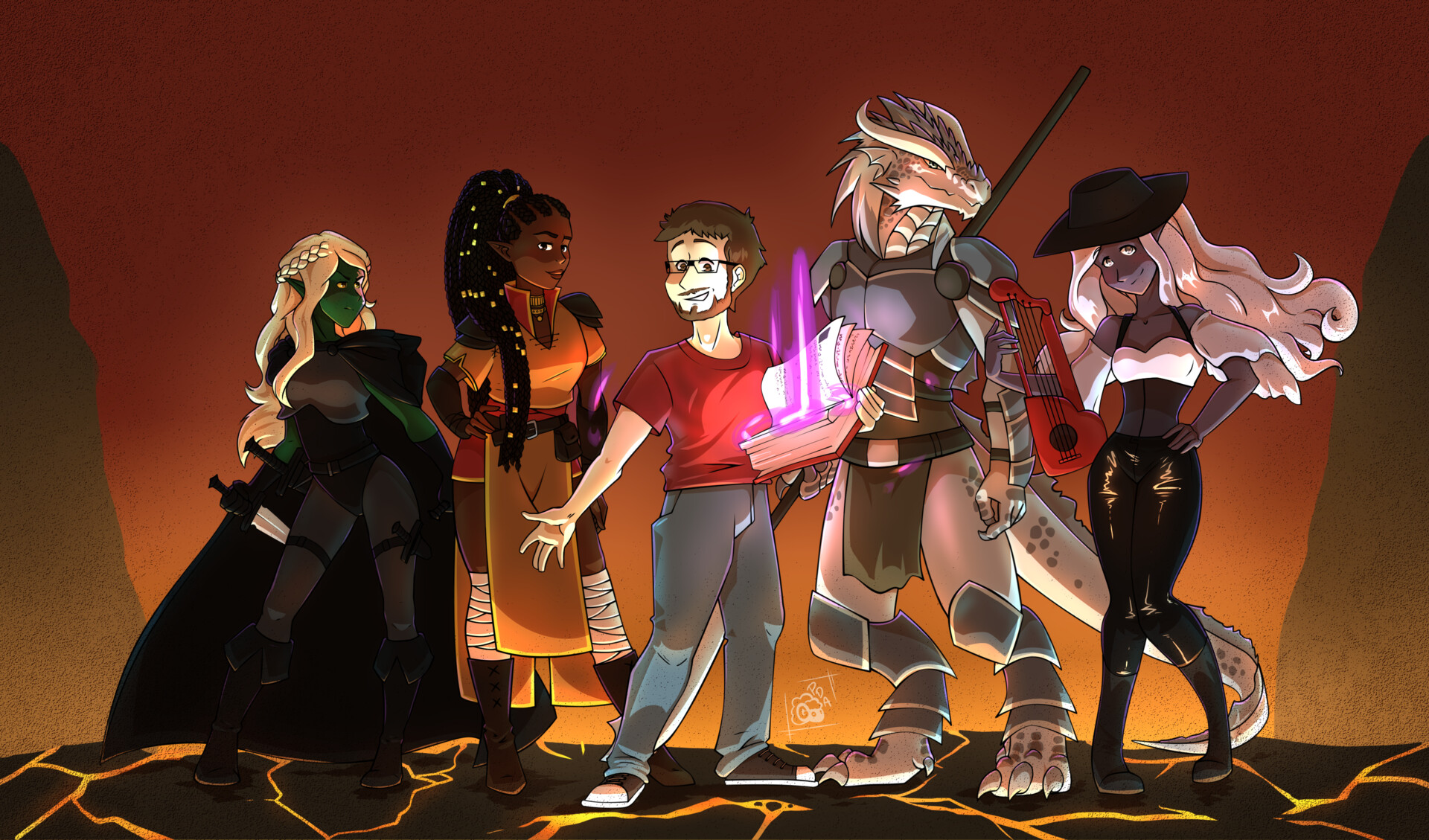 ArtStation - D&D Party (inferno setting)