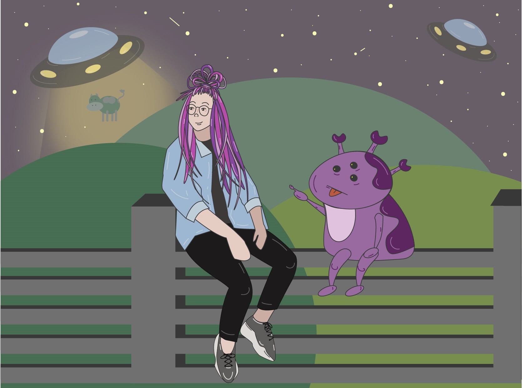 ArtStation - Me and alien