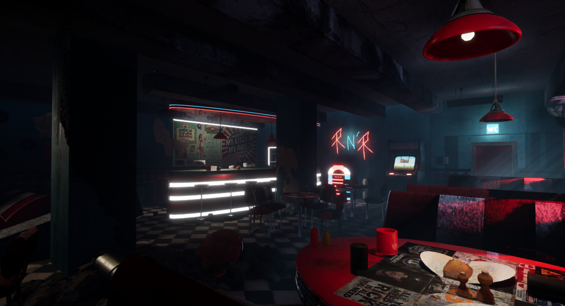 ArtStation - [UNREAL ENGINE 4] American Diner Inspired Horror game