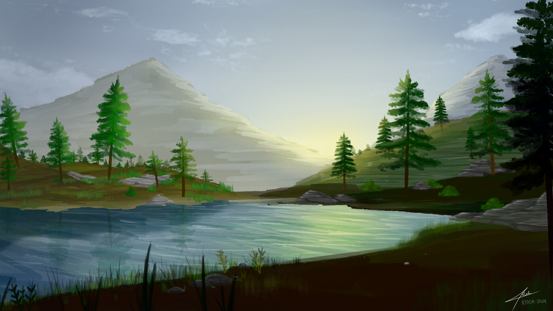 ArtStation - RDR2 inspired landscape