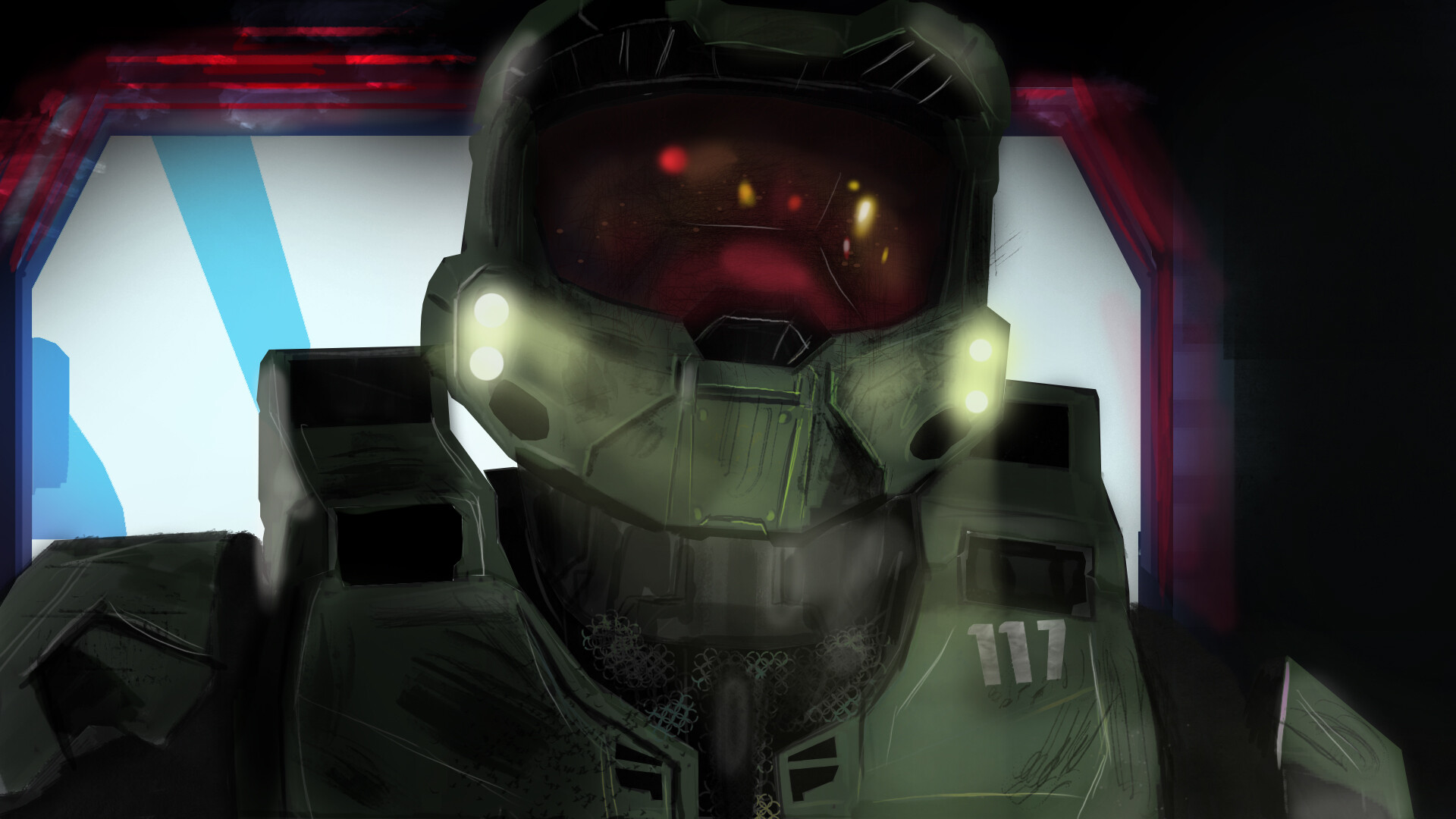 John Bradley - Halo barrier design and master chief painting