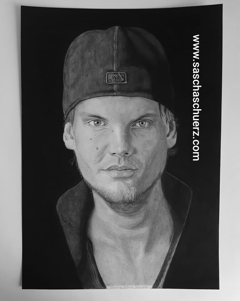 Pencil Avicii Portrait drawing Art & Collectibles etna.com.pe
