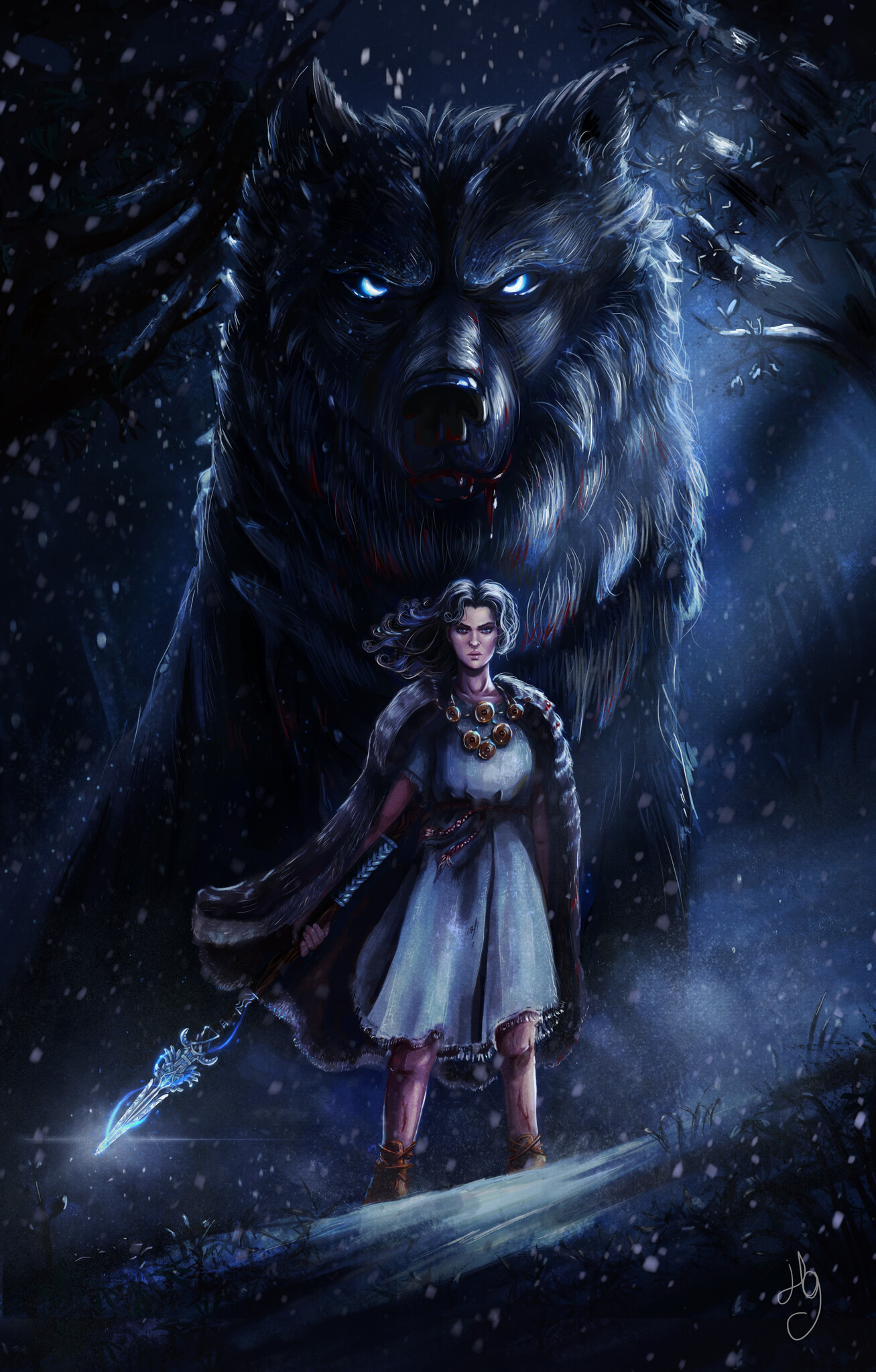 Wolf Protecting Girl