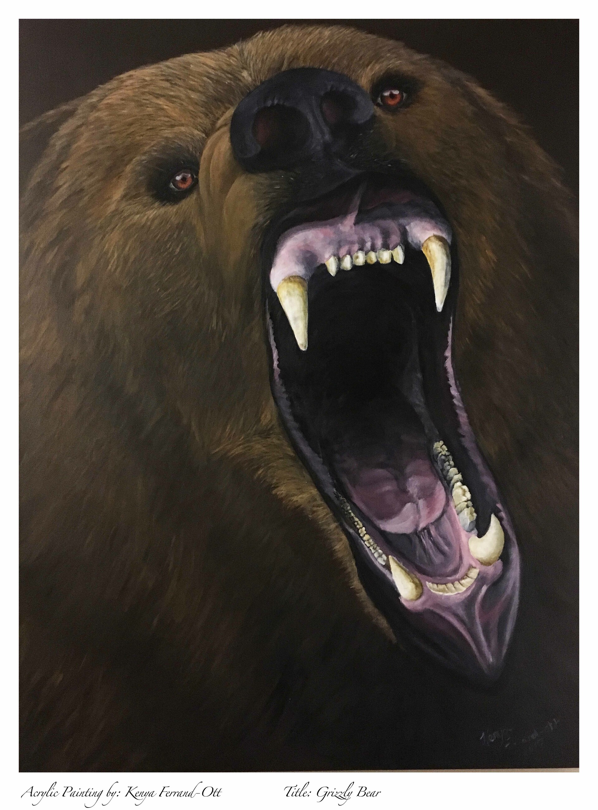 ArtStation - I Am Not A Monster- Life sized Grizzly Bear Painting