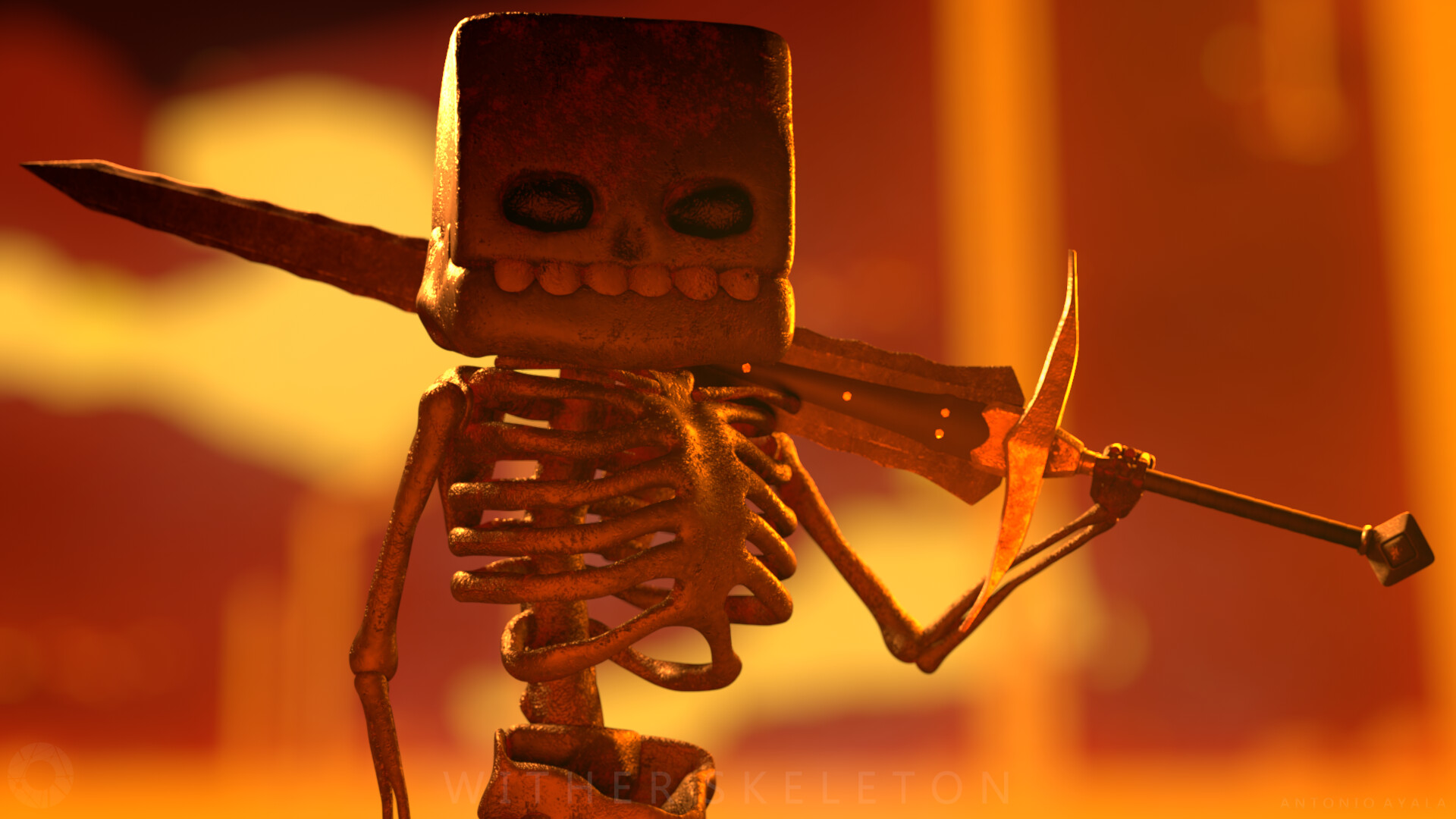 Minecraft Wallpaper Wither Skeleton