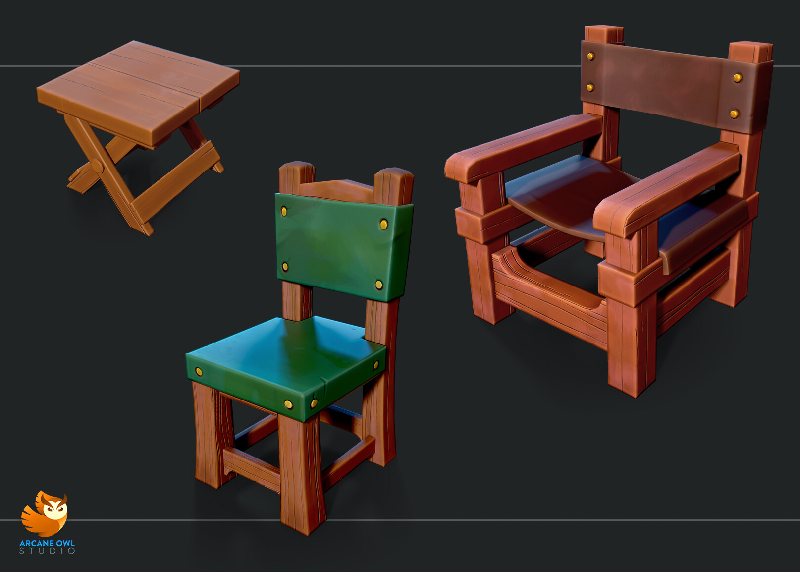 Arcane Owl Studio - Overwatch FanArt Props - Wooden Furniture