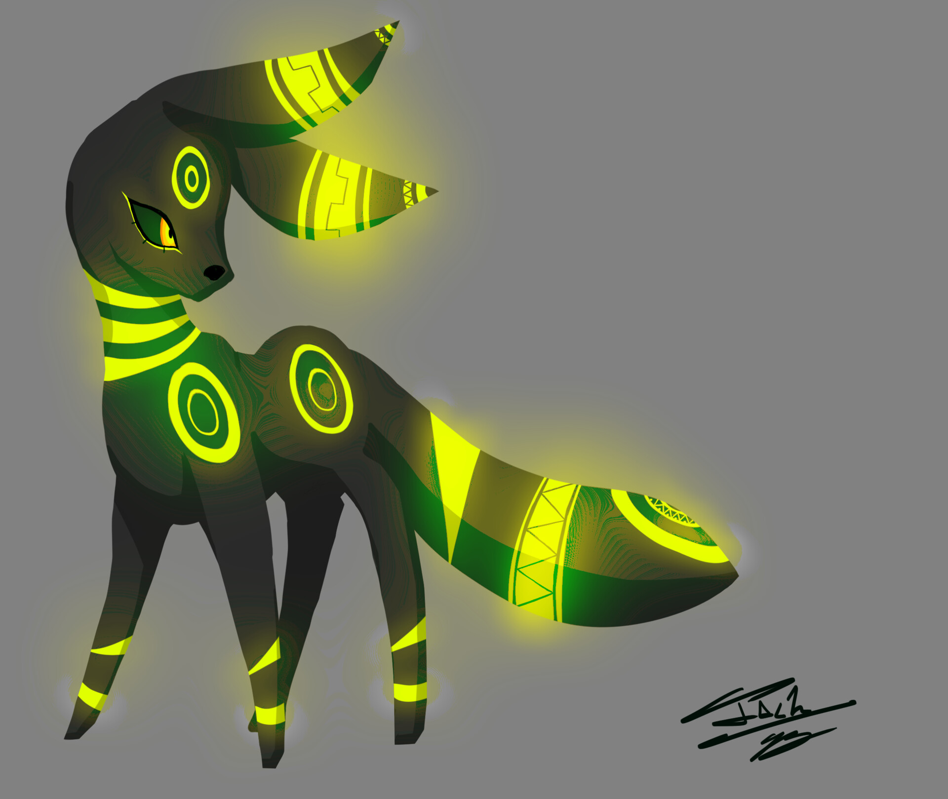 ArtStation - .:Pokemon Redesign:. Umbreon