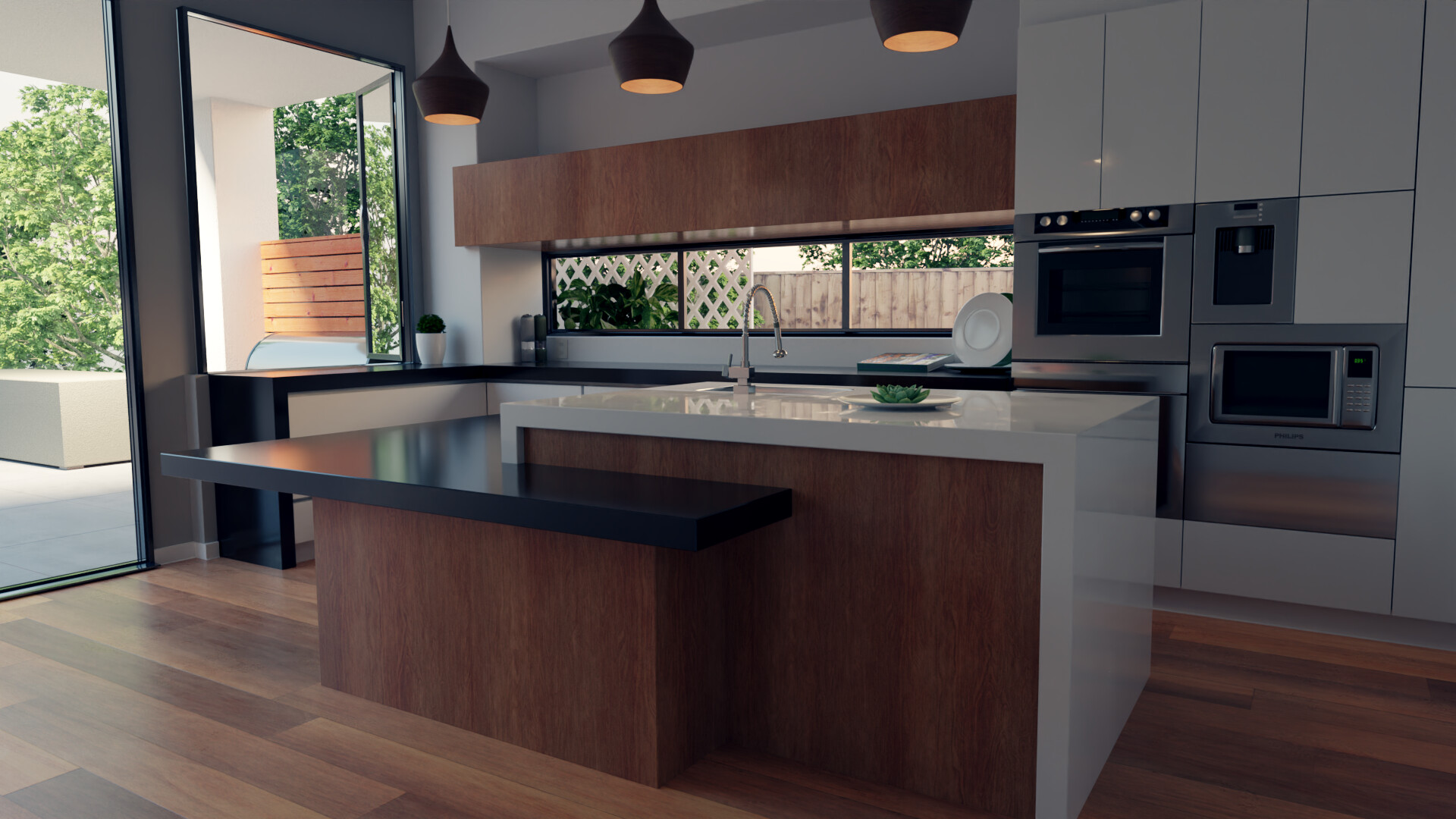 ArtStation - Kitchen + Lounge Room - Archvis Project