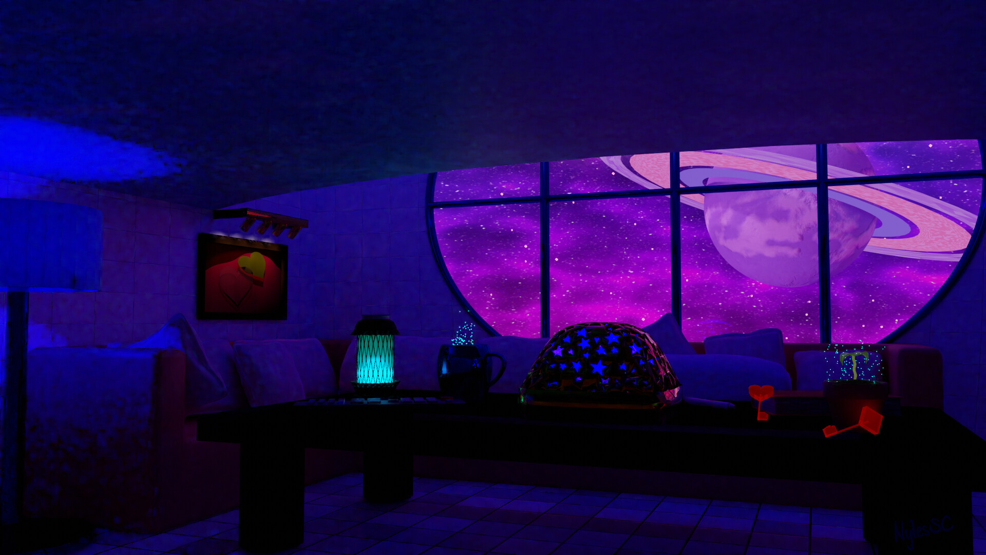 ArtStation - A Living Room Deep in Space