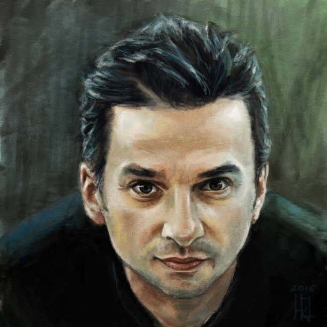 ArtStation - Depeche mode frontman portrait