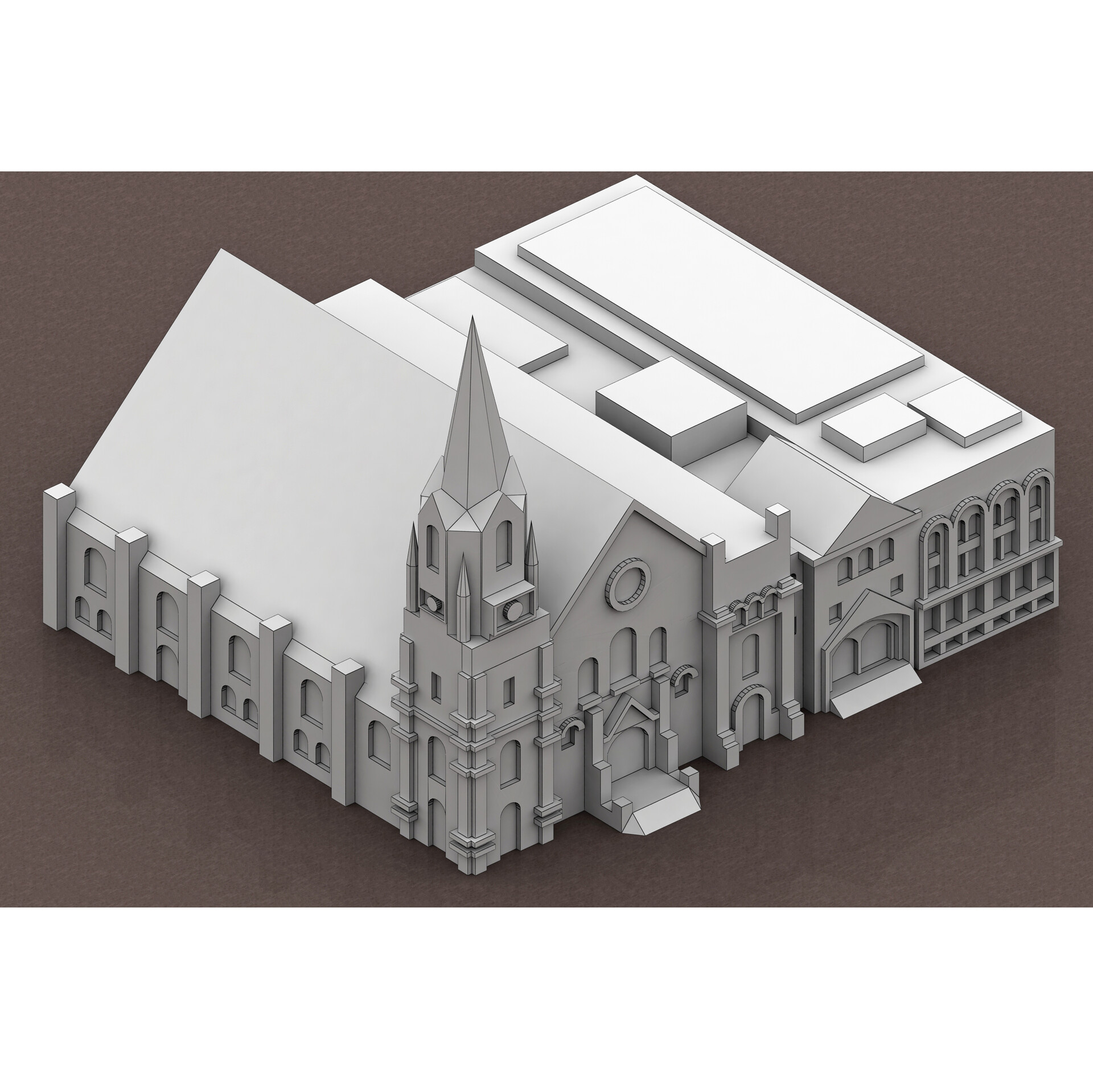 ArtStation - 3D print ready Church Model