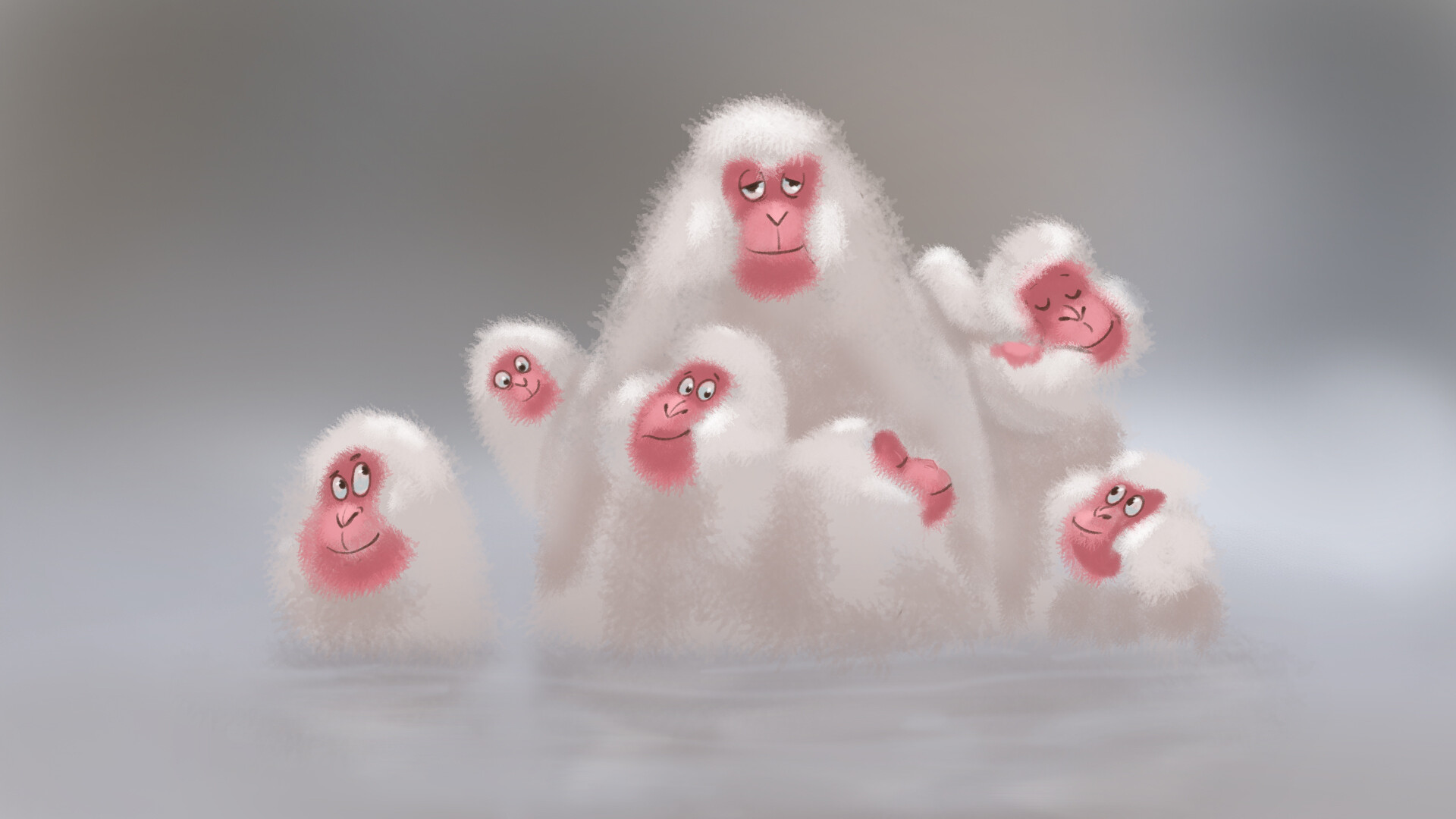 ArtStation - snow monkeys