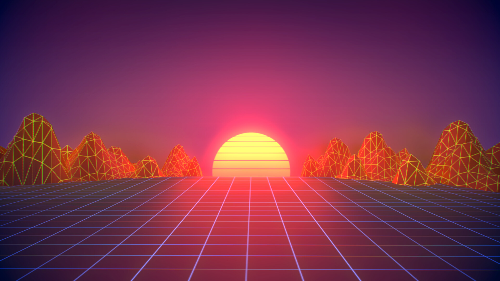 ArtStation - Synthwave screen loop