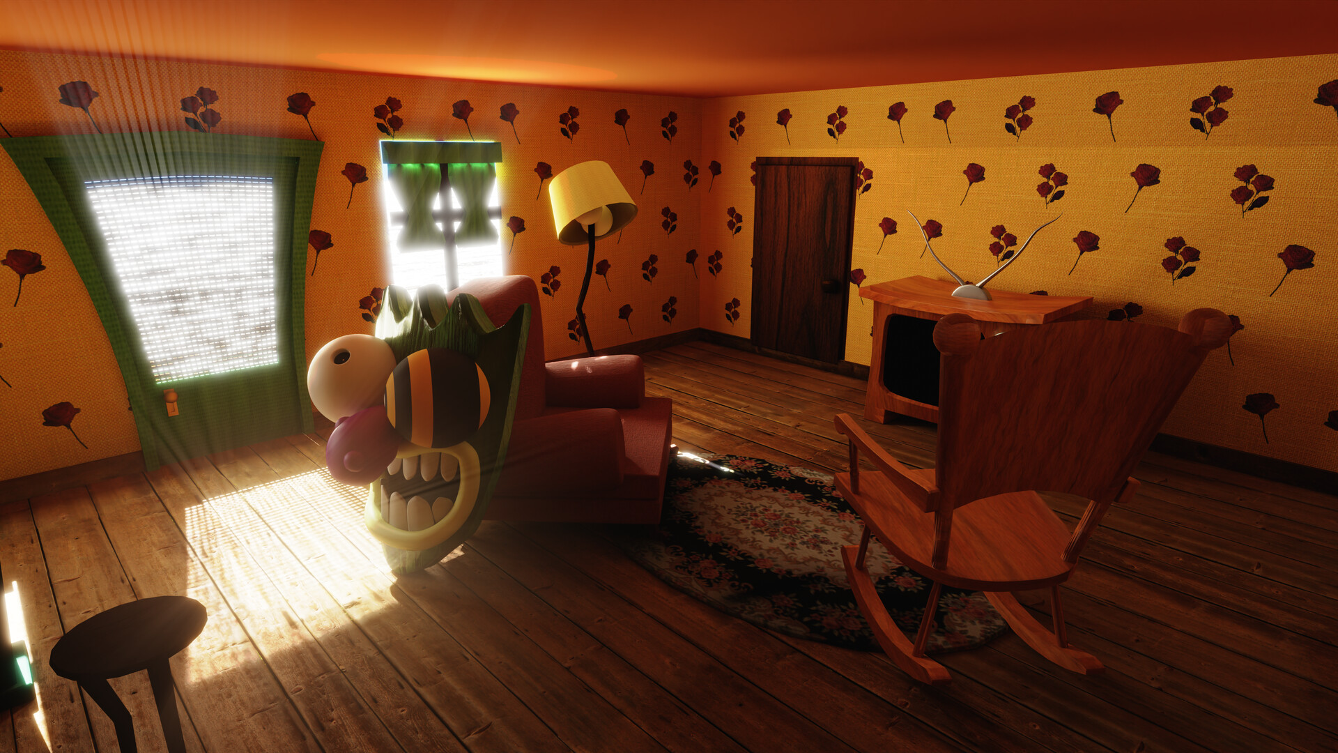 Elias Villarreal - Courage the Cowardly Dog - bumper - living interior