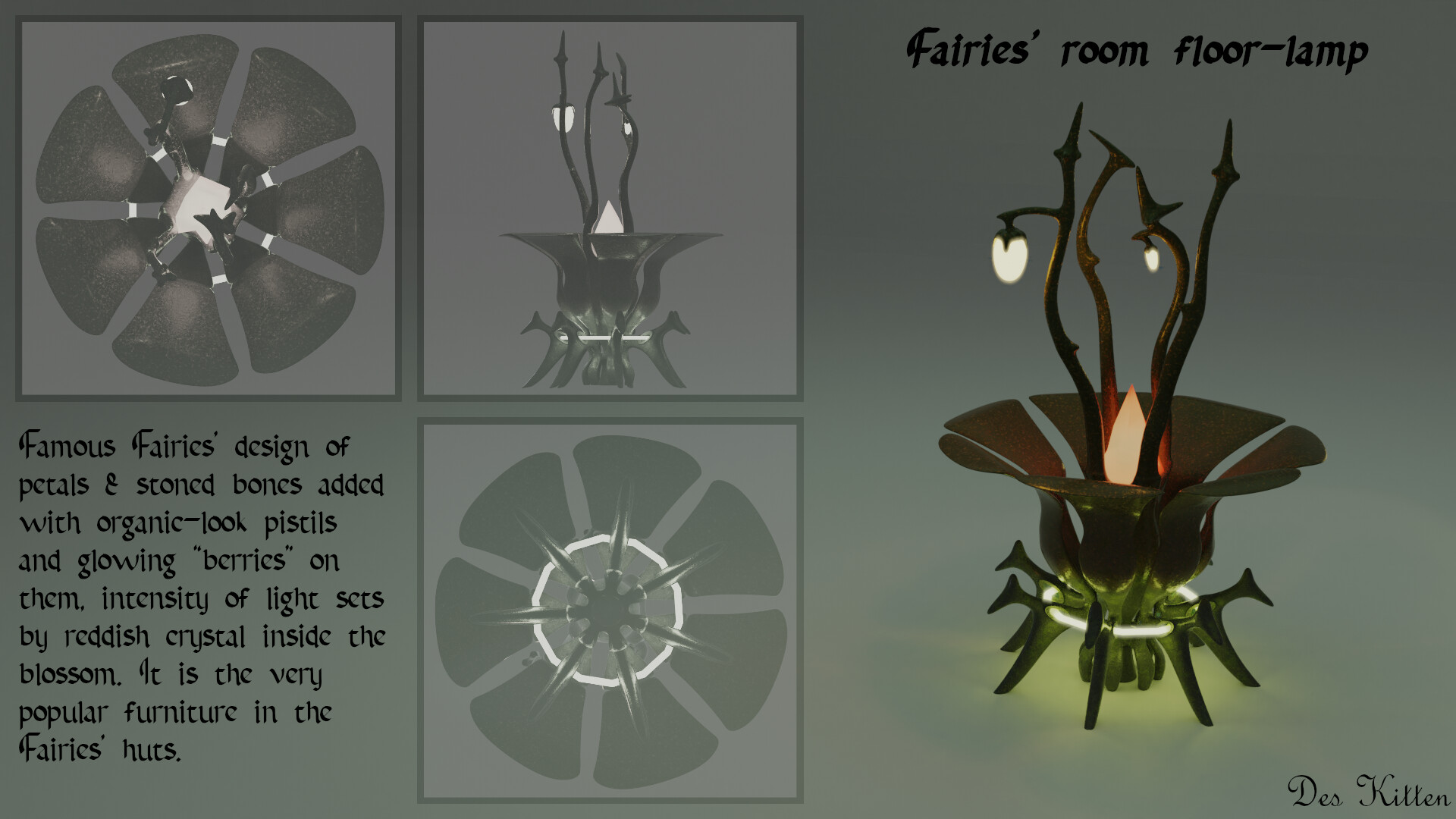 ArtStation - Fairies' room floor-lamp