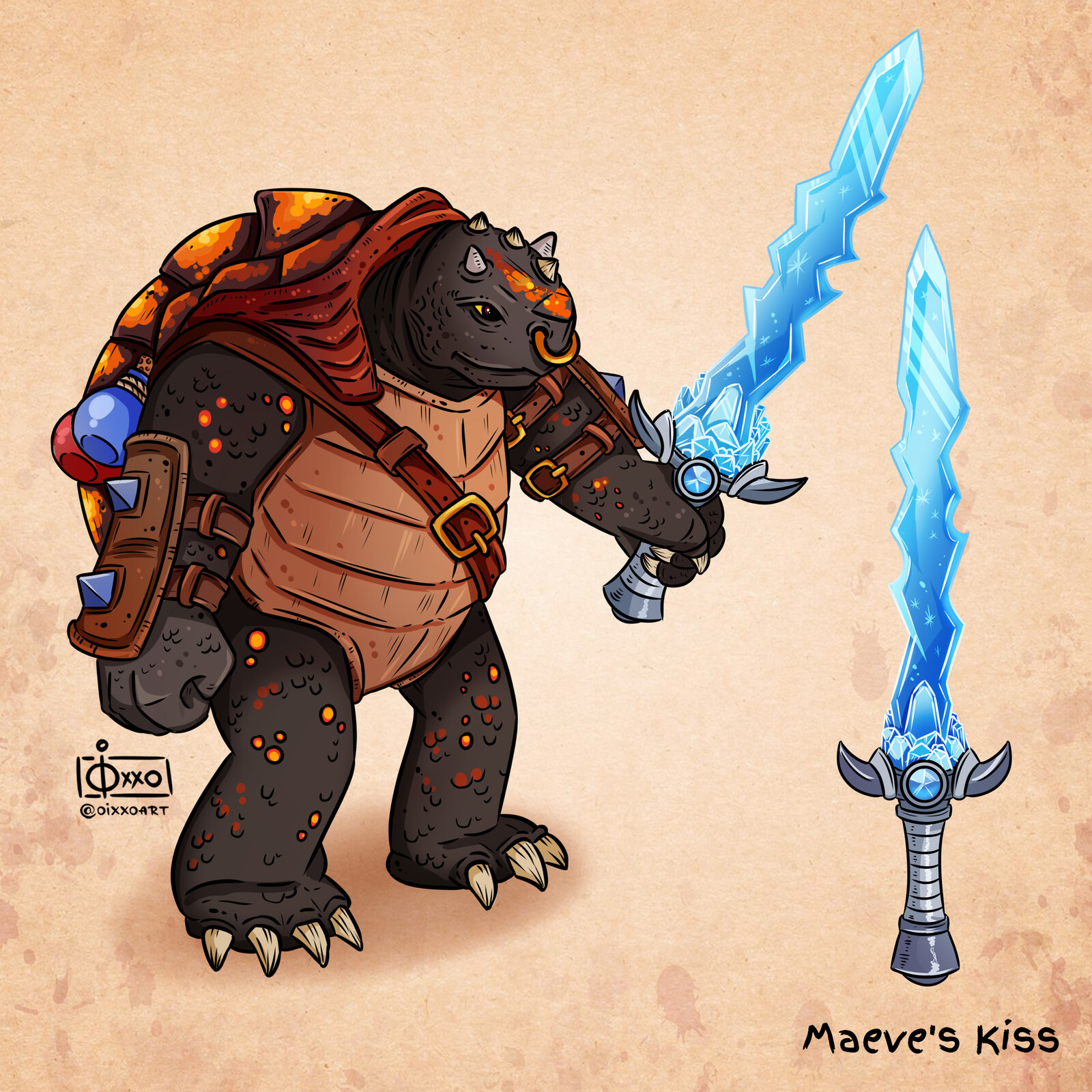 Oixxo Art - Tortle DnD Character