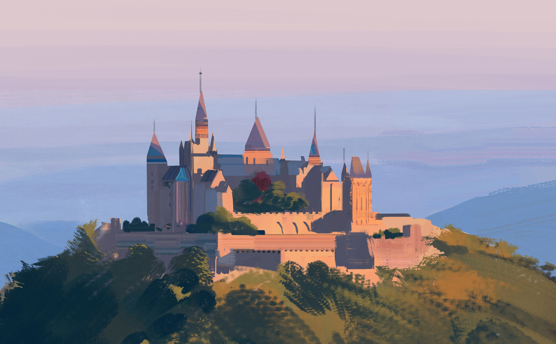 ArtStation - Sunset Castle