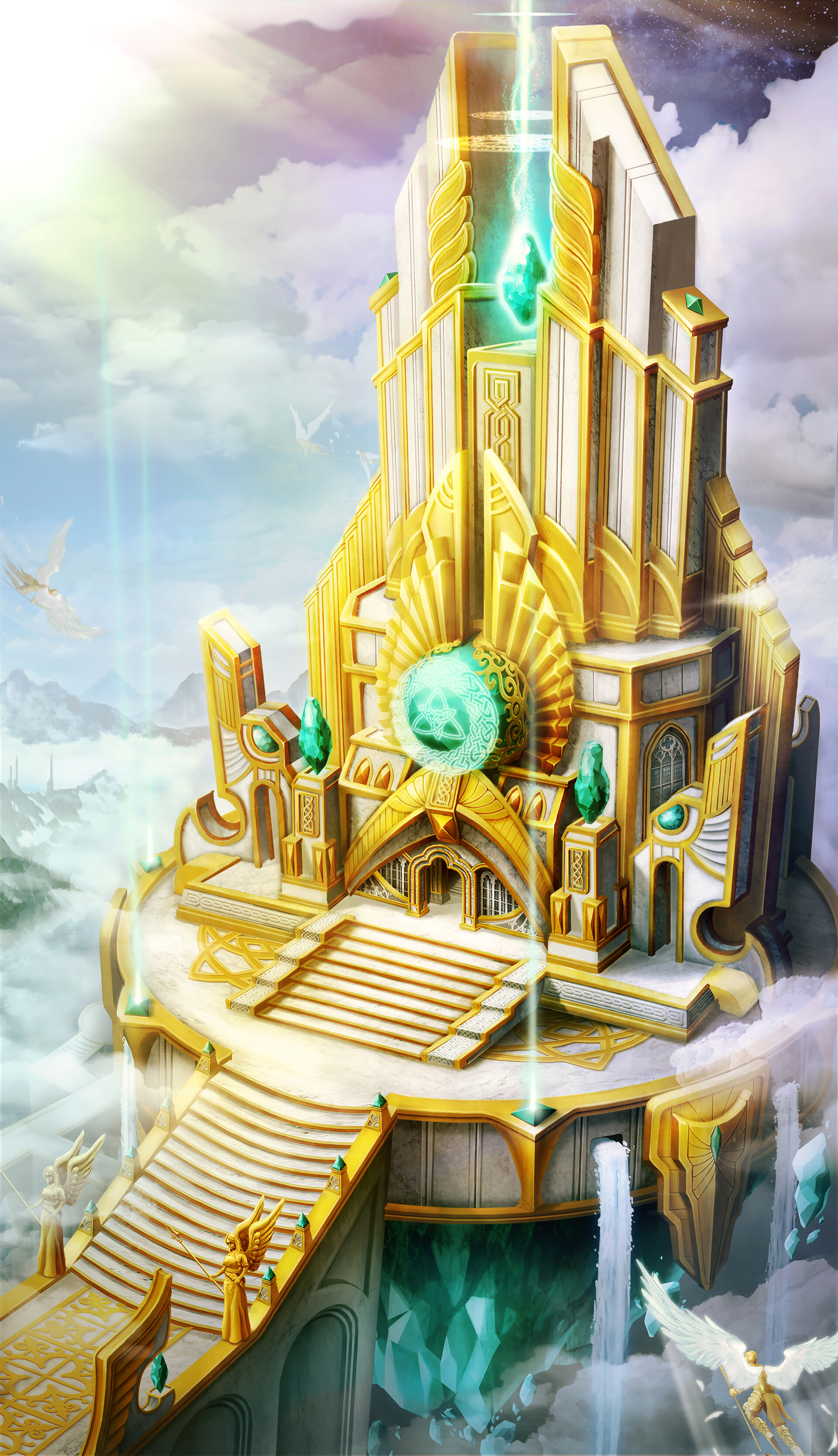 ArtStation - Sky Sanctum - mood scene & object design