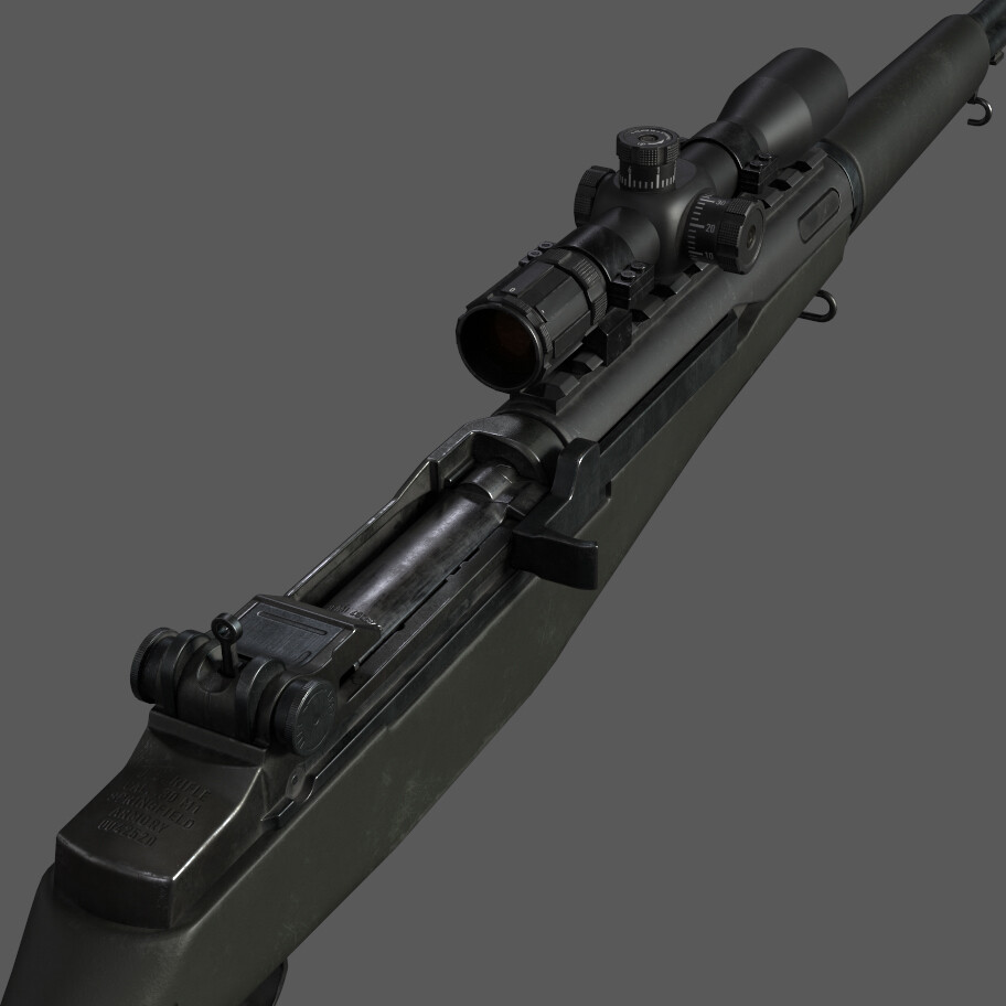 ArtStation - Modern M1 Garand w/ Scope, Charles Lawrence Gerodias