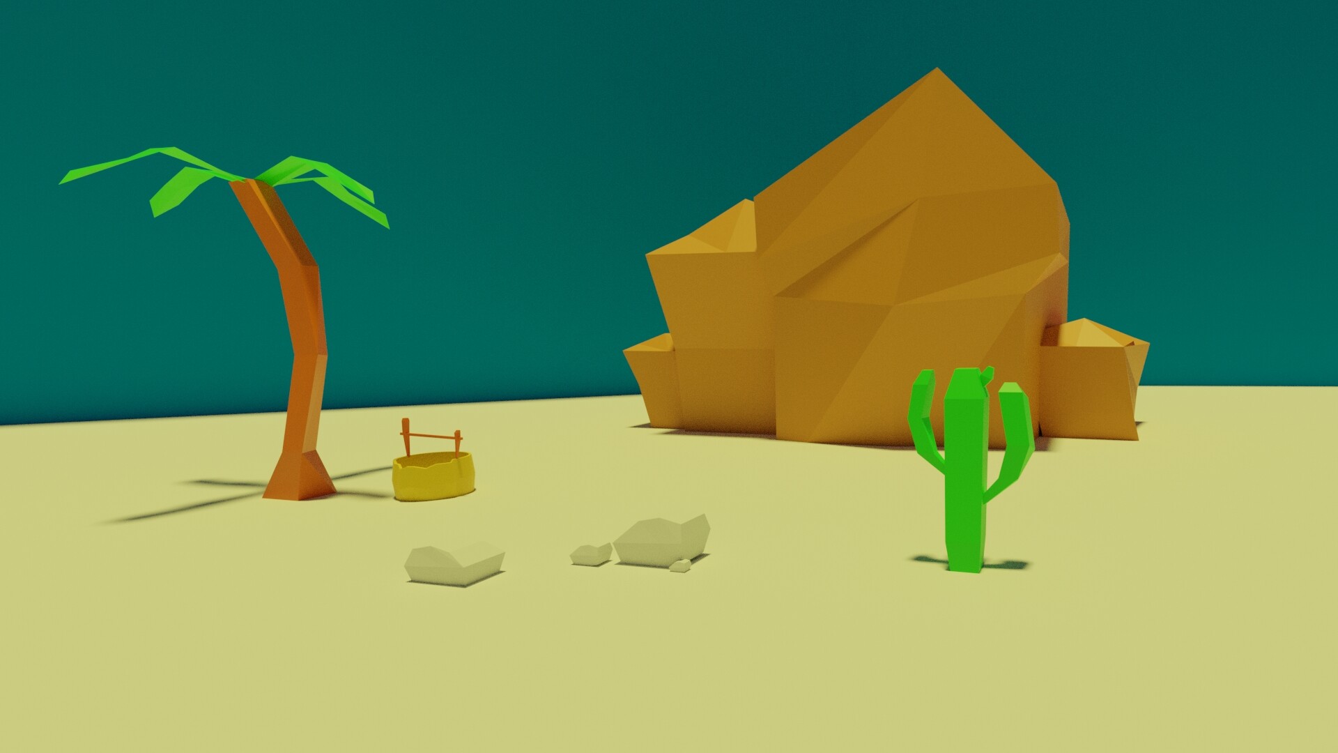 ArtStation - Low Poly Desert