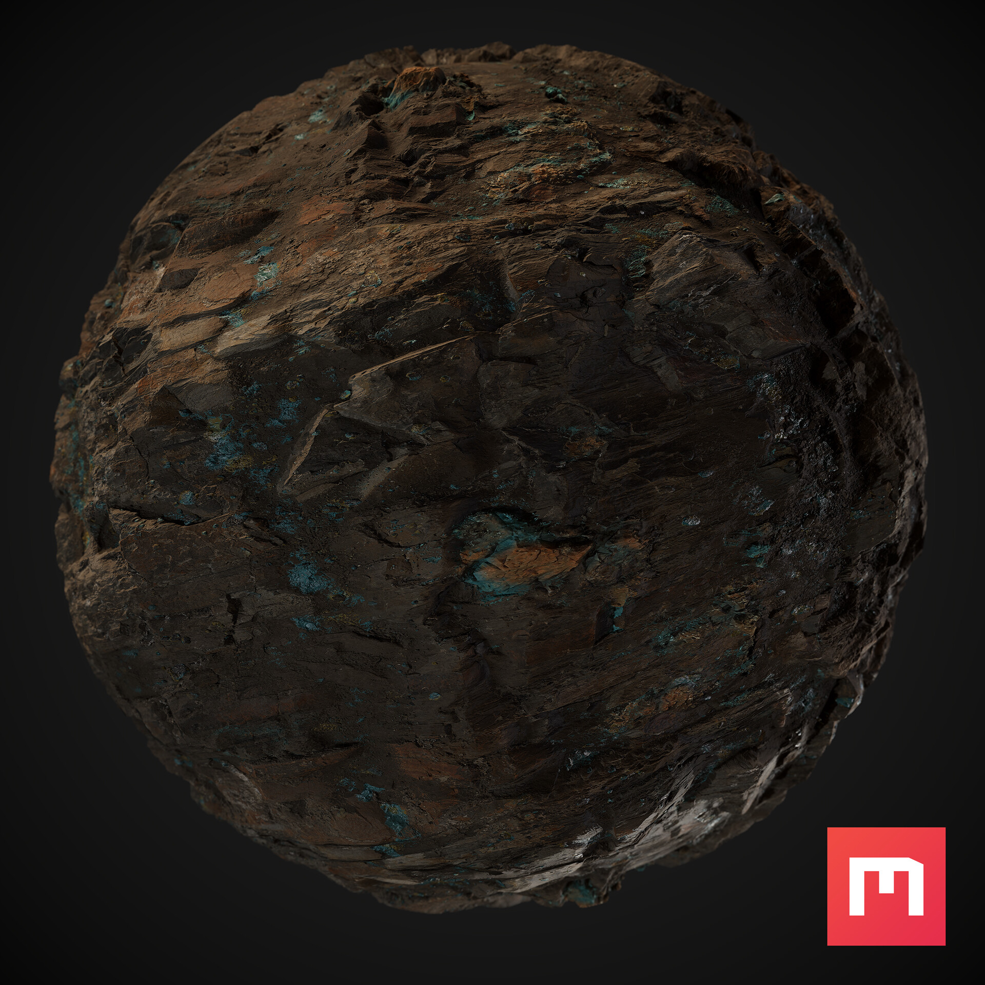 ArtStation - Quixel Mixer | Copper Ore 4K