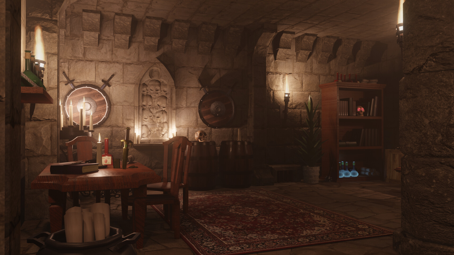 ArtStation - Low Poly Medieval Lair