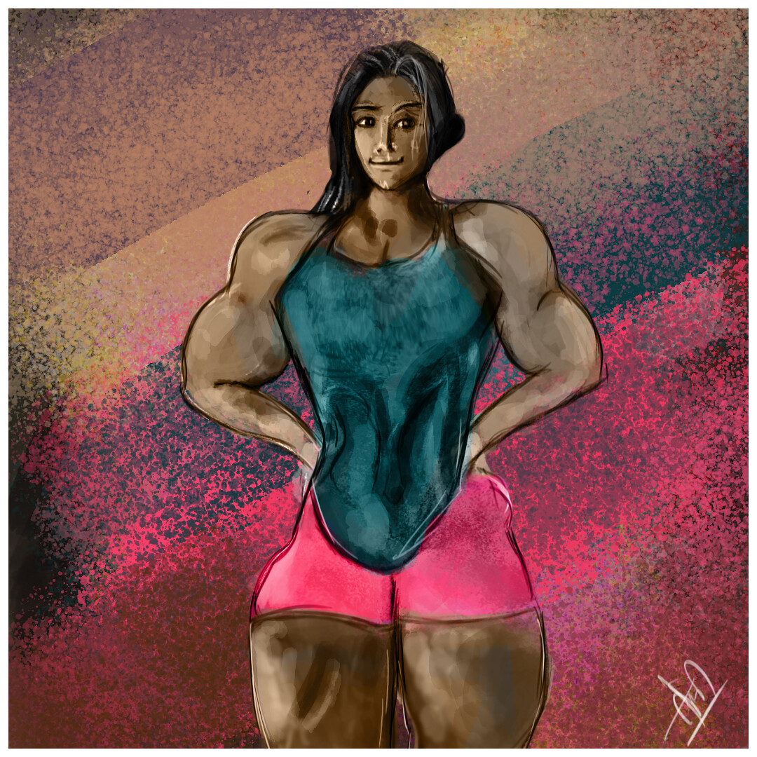 ArtStation - female bodybuilder - strong