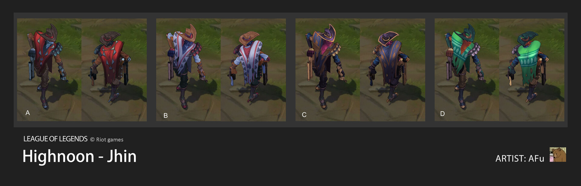 ArtStation - Jhin-High Noon Chroma Design