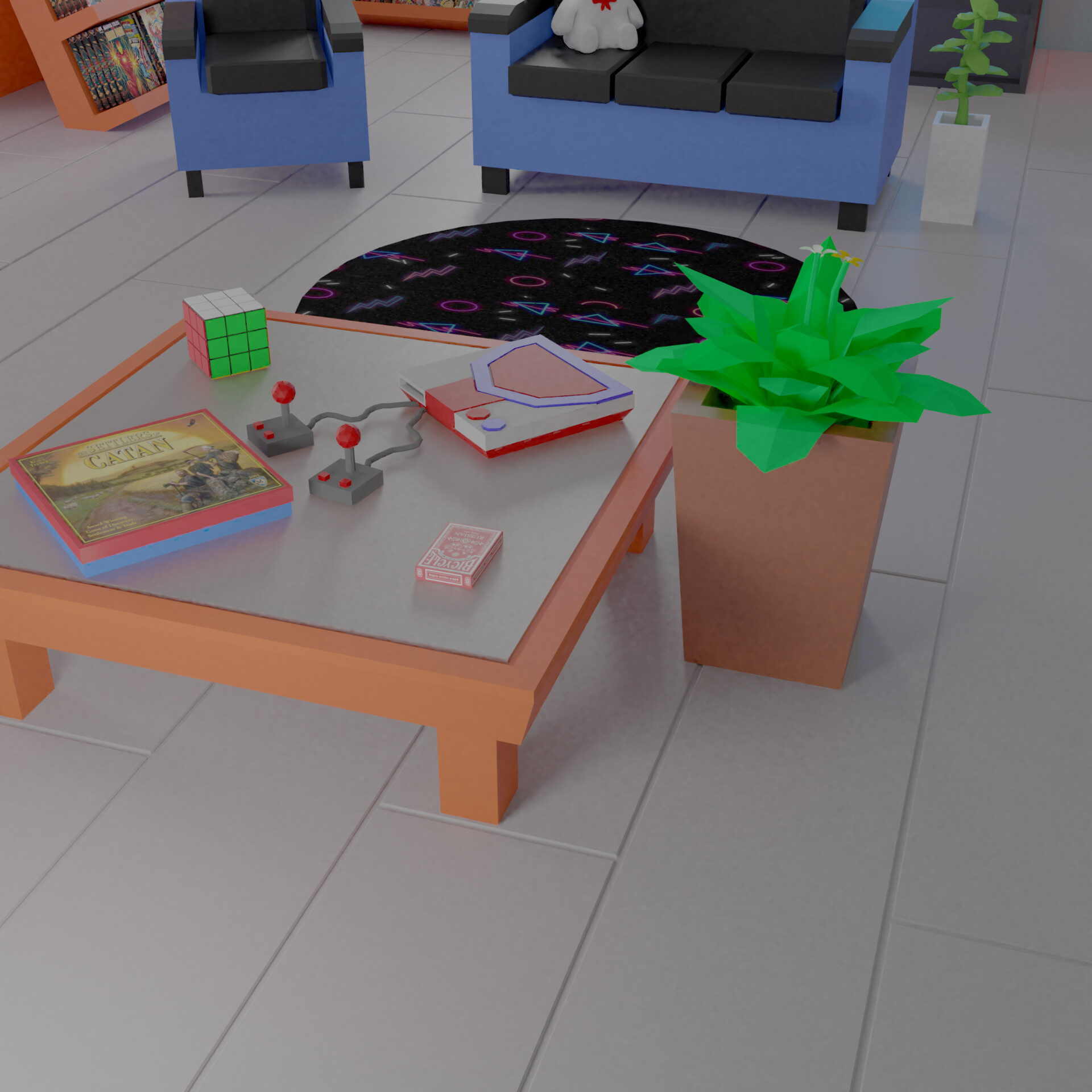 ArtStation - Low poly living room