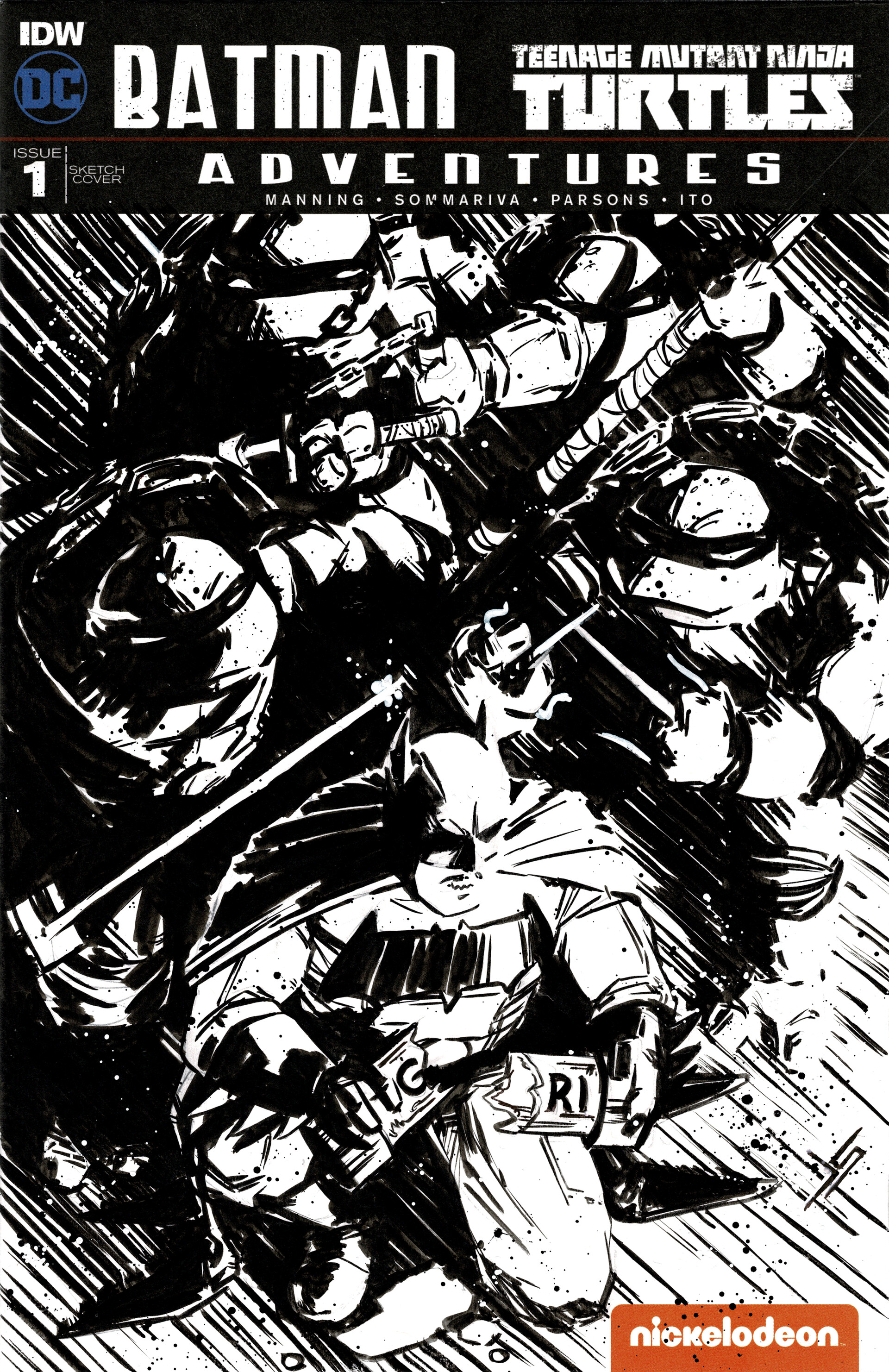 ArtStation - Batman X Teenage Mutant Ninja Turtles sketch cover