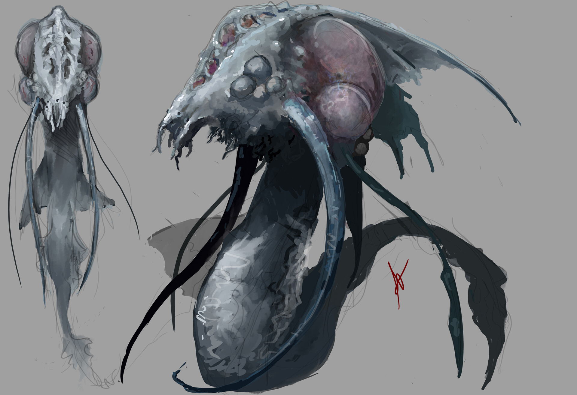 ArtStation - Eldritch Whale Creature Design