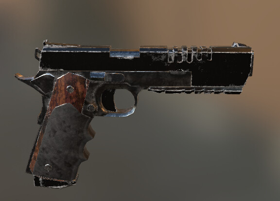 ArtStation - Game ready gun