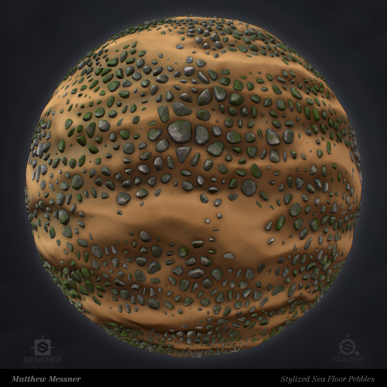 ArtStation - Stylized Sea Floor Sand with Pebbles Material