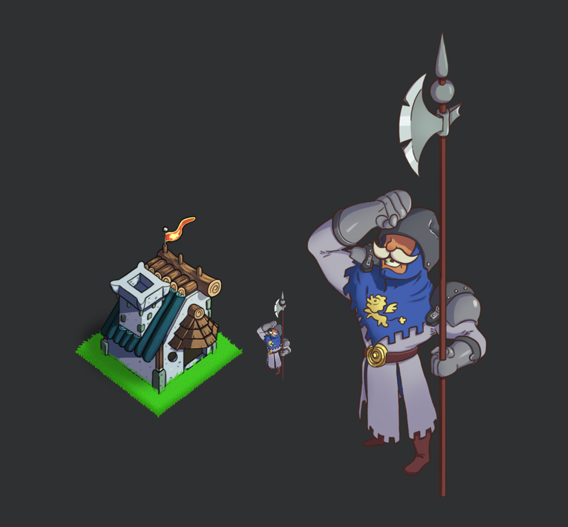 ArtStation - Knight and Castle