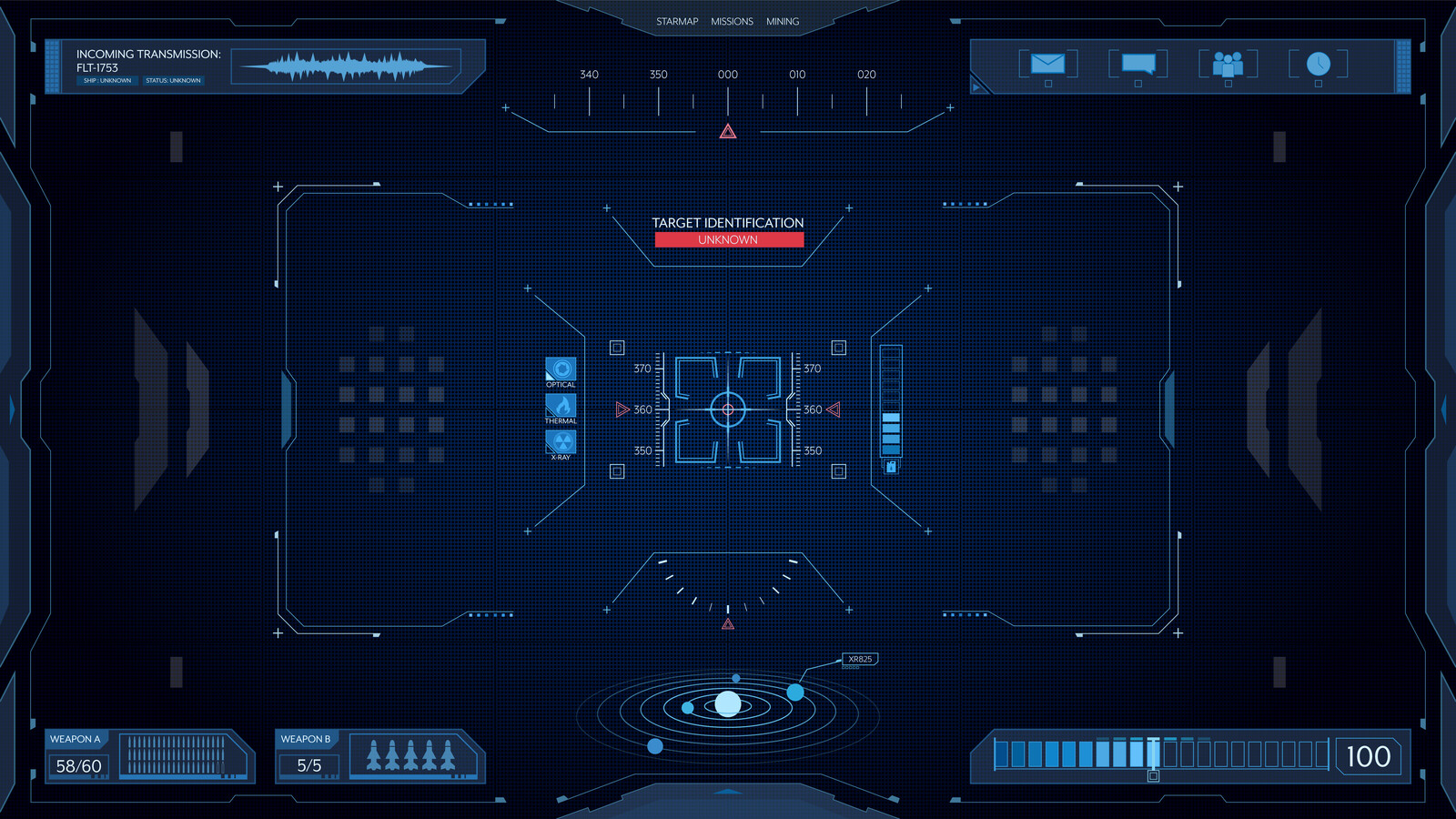 Piers Buffey - UI: Spaceship HUD