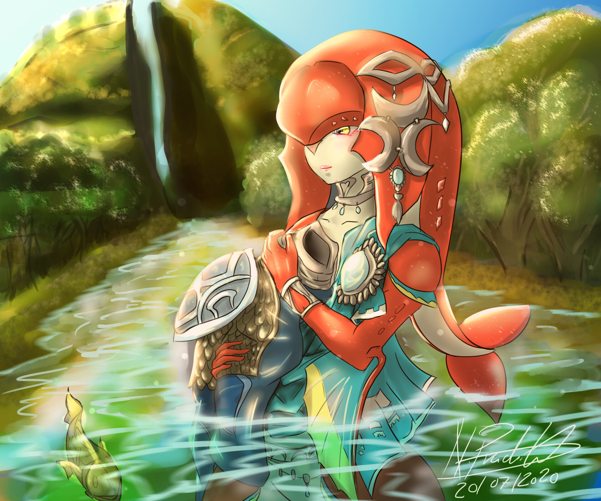 Artstation Mipha The Legend Of Zelda Breath Of The Wild
