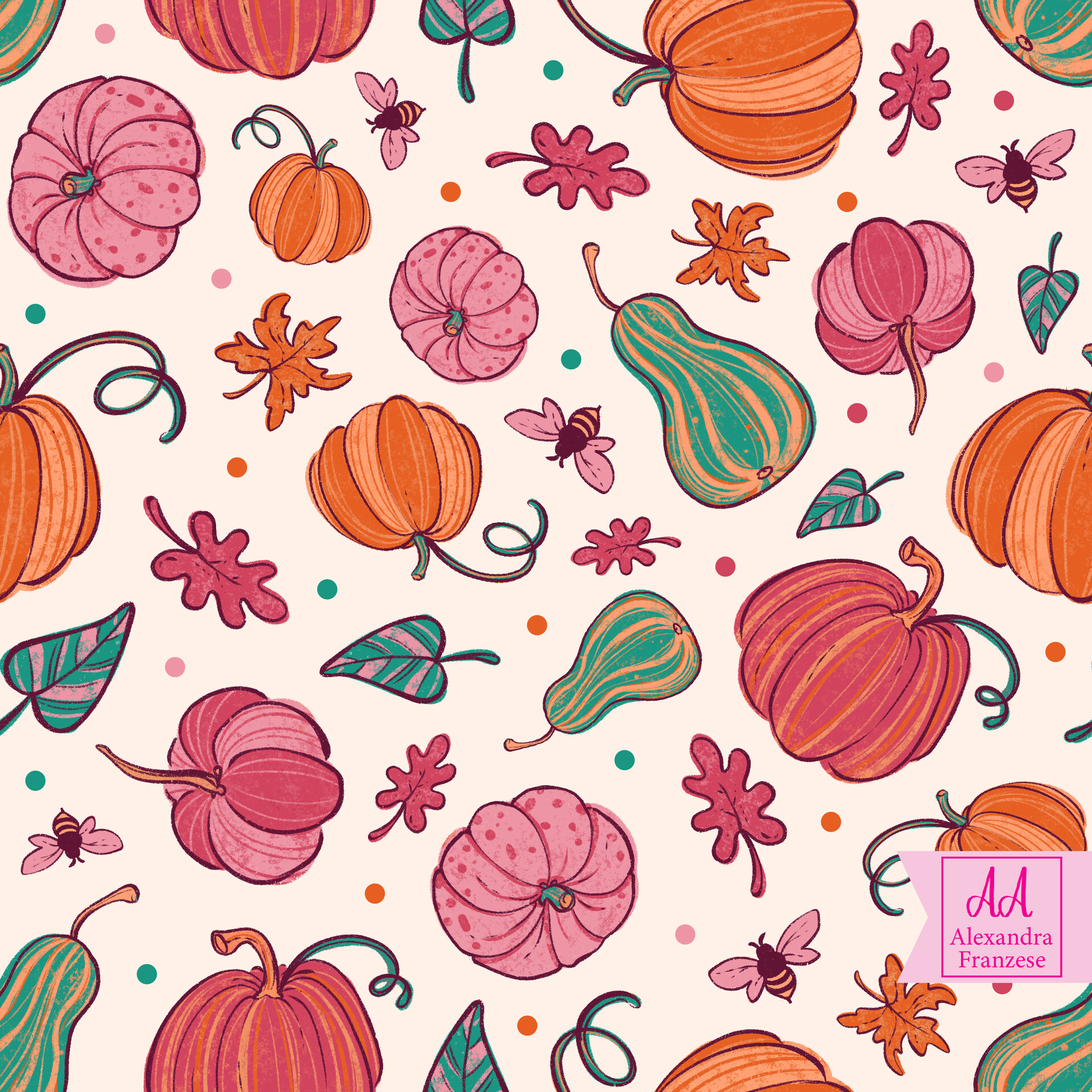 ArtStation - Autumn Pumpkin Patterns