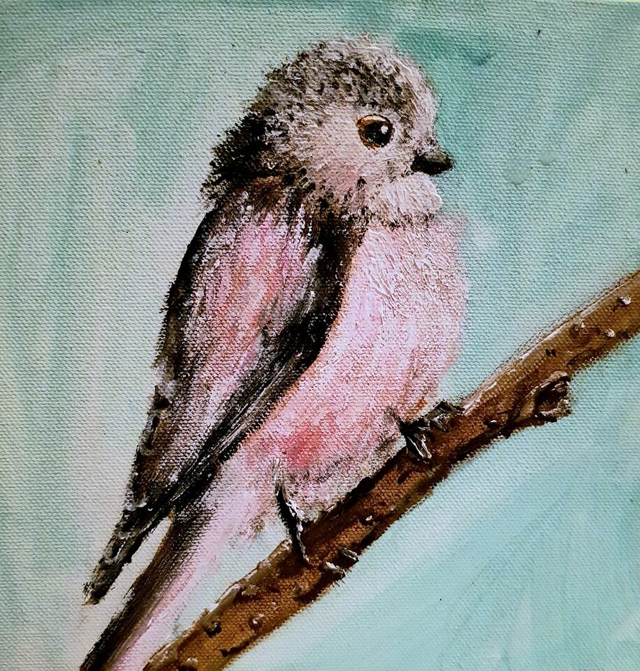 ArtStation - Long Tailed Tit Painting