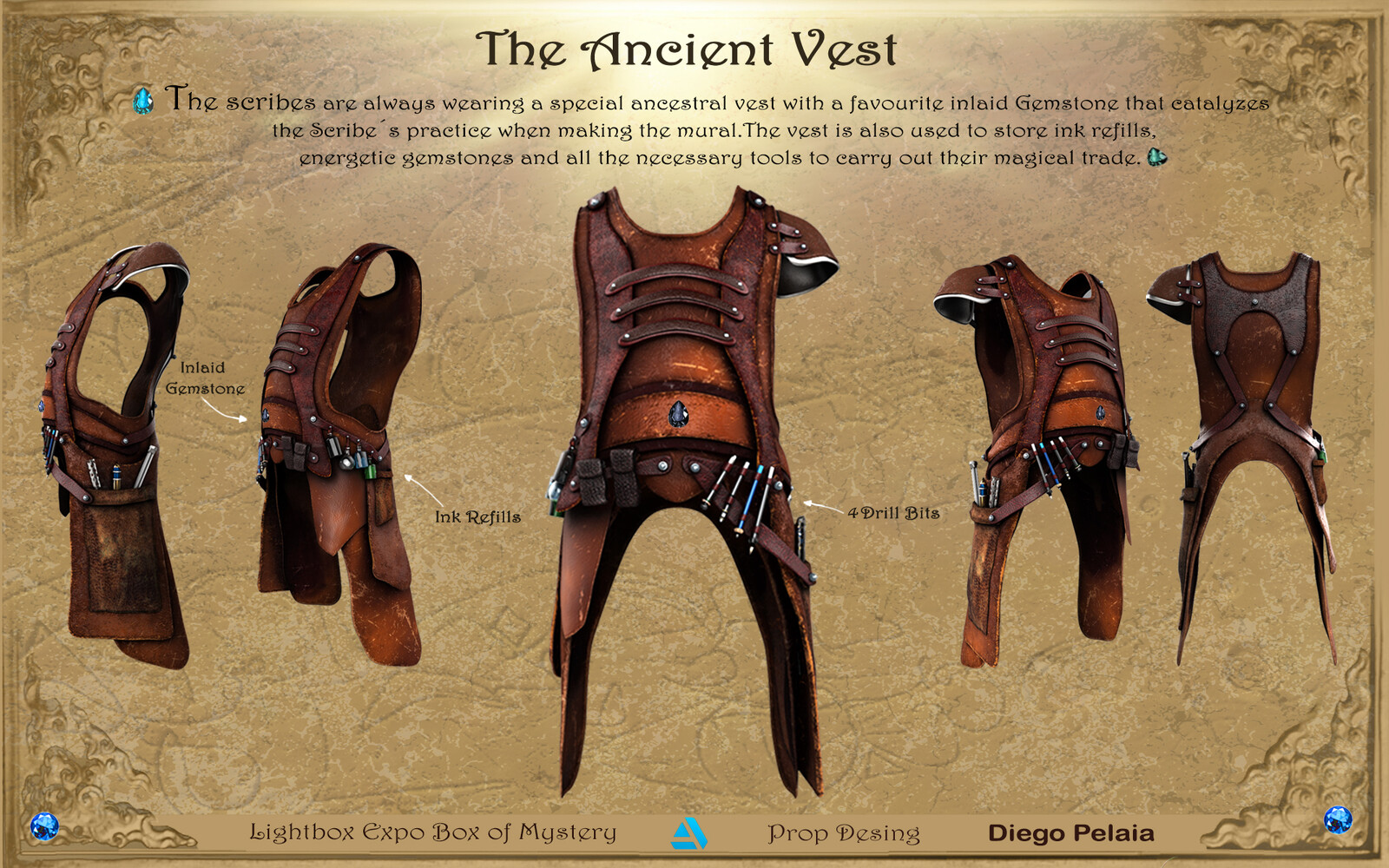 Diego Pelaia - The Ancient Vest - Prop Desing - 3D CONCEPT ART