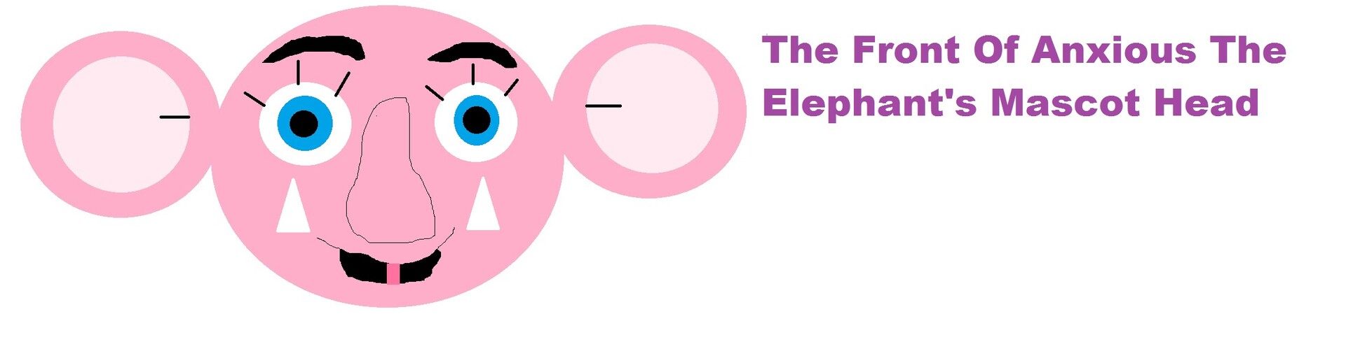 ArtStation - The Front Of Anxious The Elephant's Mascot Head