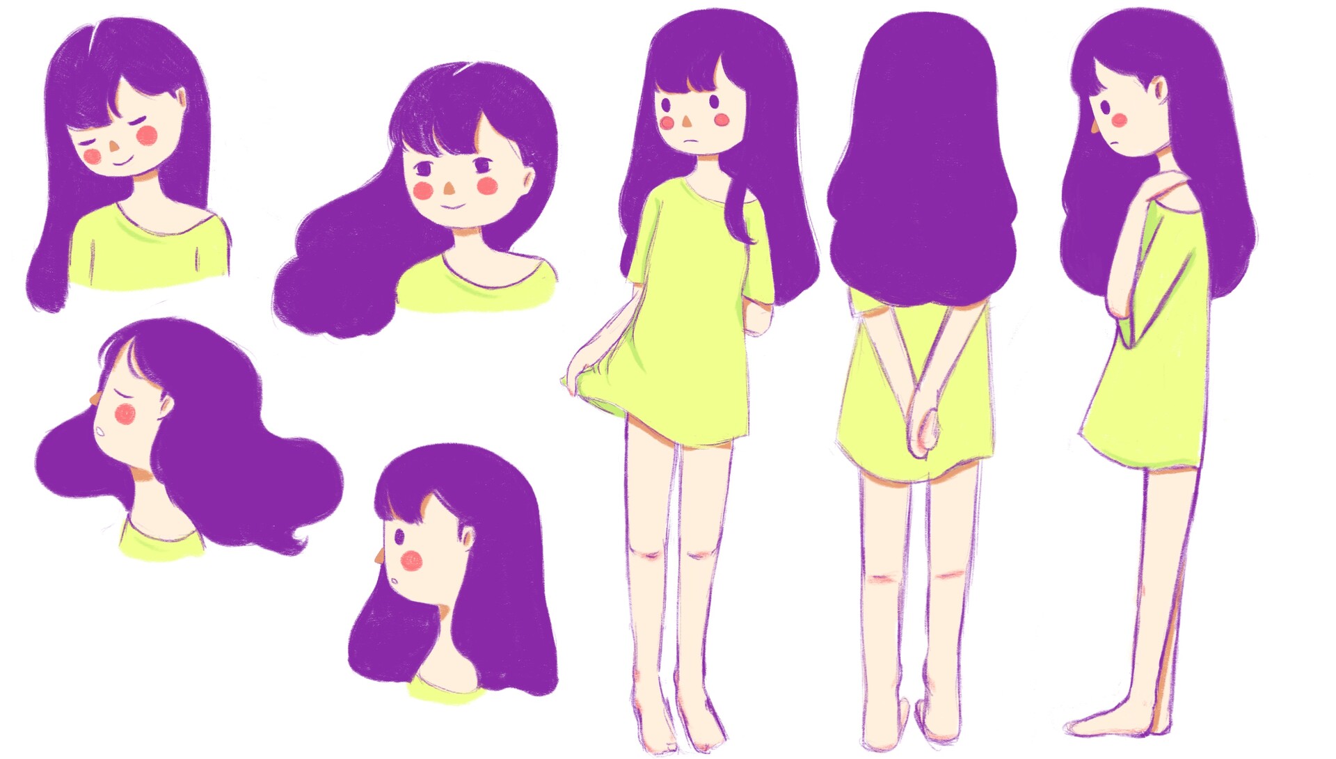 Clarice Natasha (AllyClarry) - Character Sheet Concept Art (By The Sea - 2019)