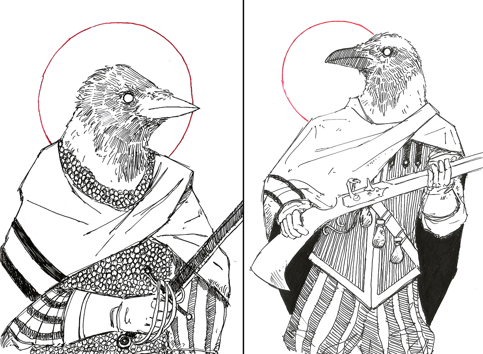 ArtStation - Crow people.