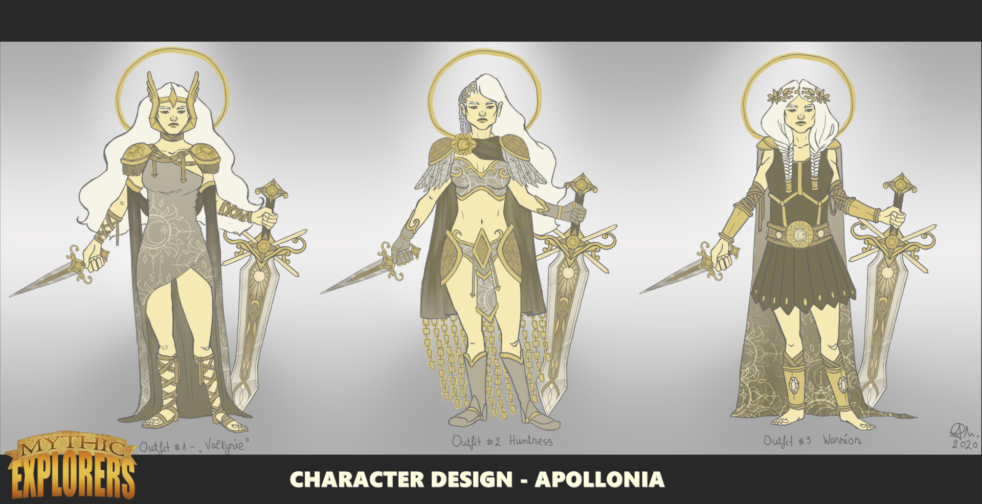 ArtStation - Apollonia The Sun Goddess - Character Design Sheet