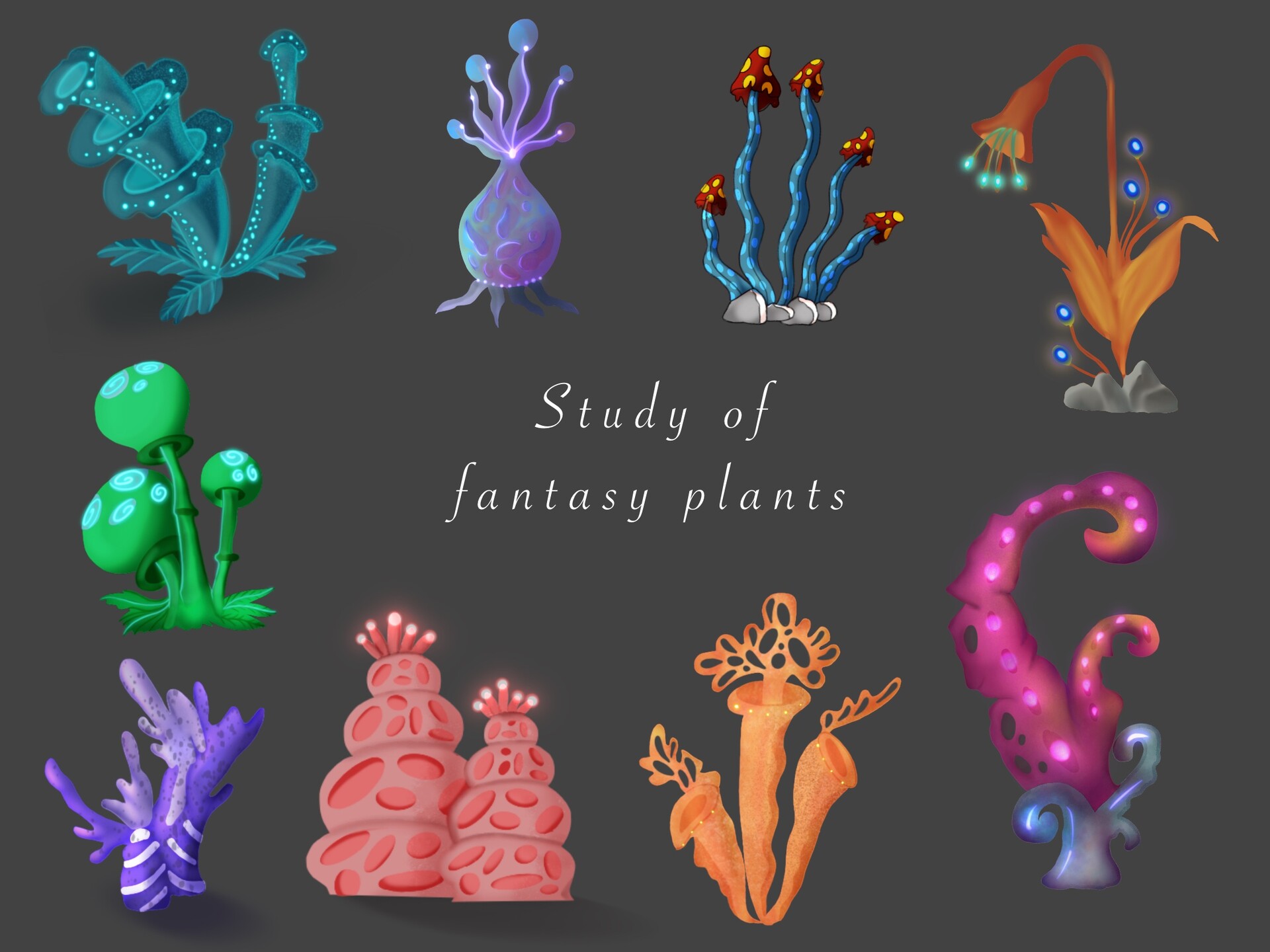 ArtStation - Study of fantasy plants 🍃