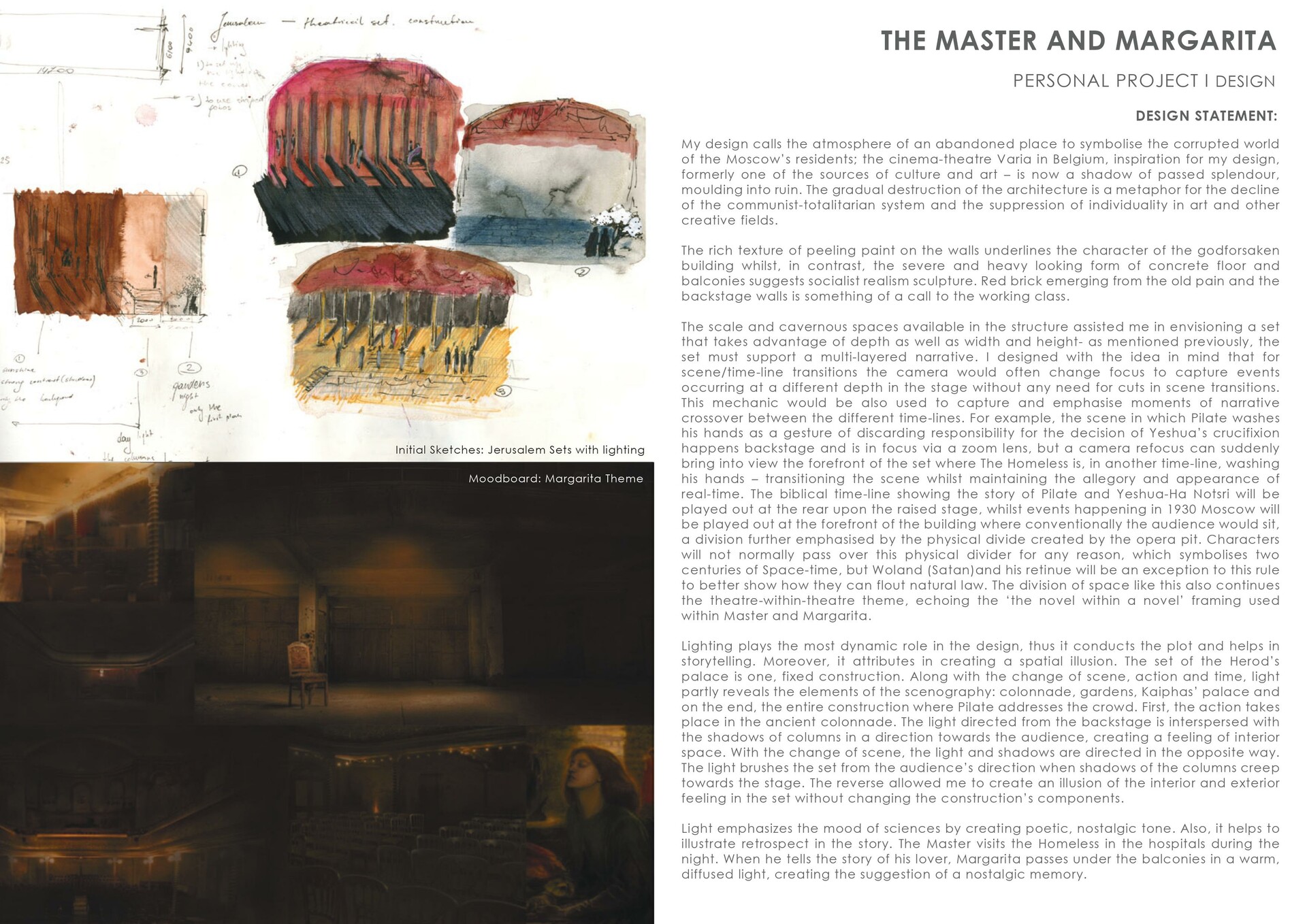 Samantha Dabrowski - Master & Margerita - Concept and drafting