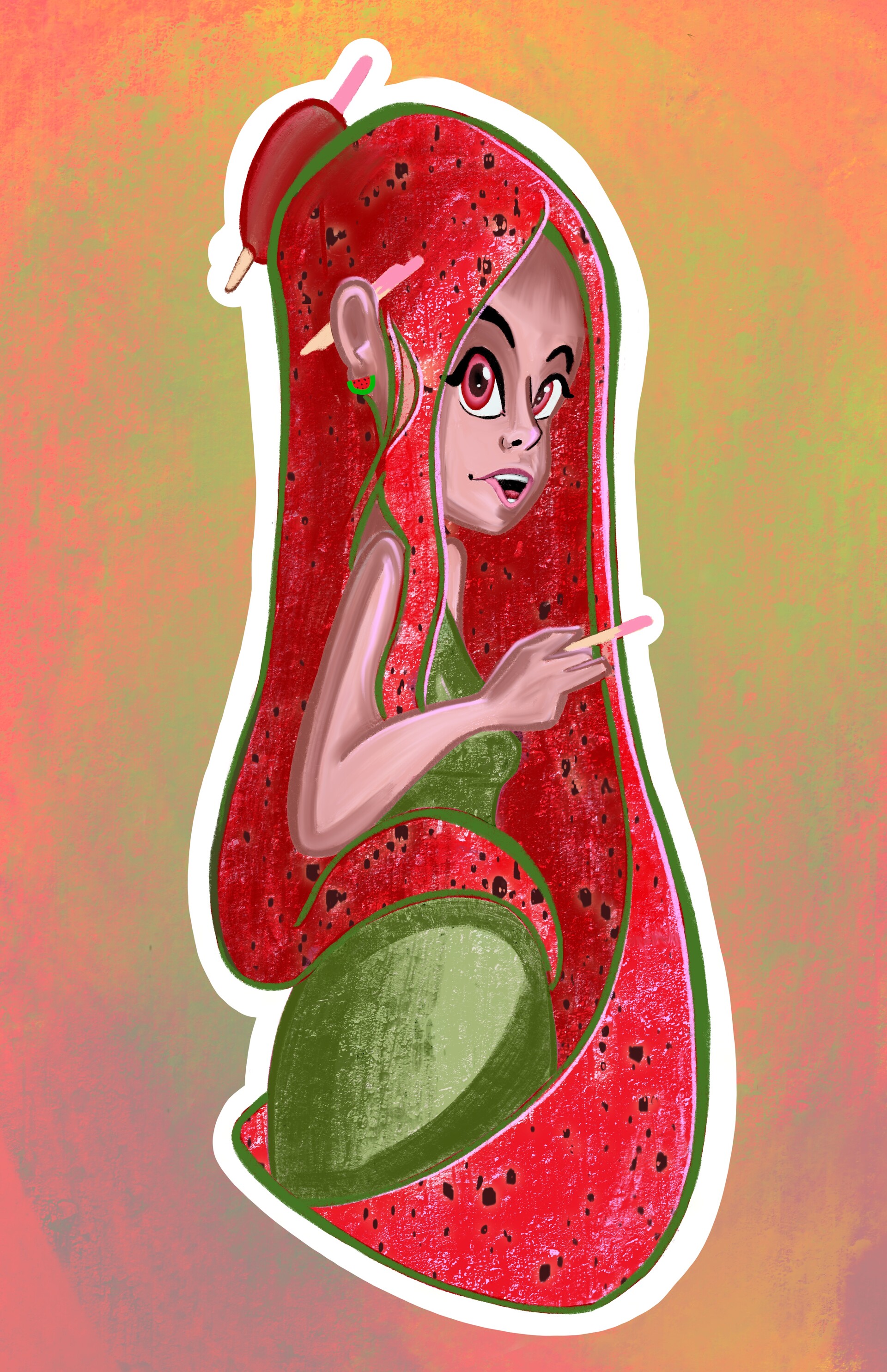 ArtStation - Watermelon Lady